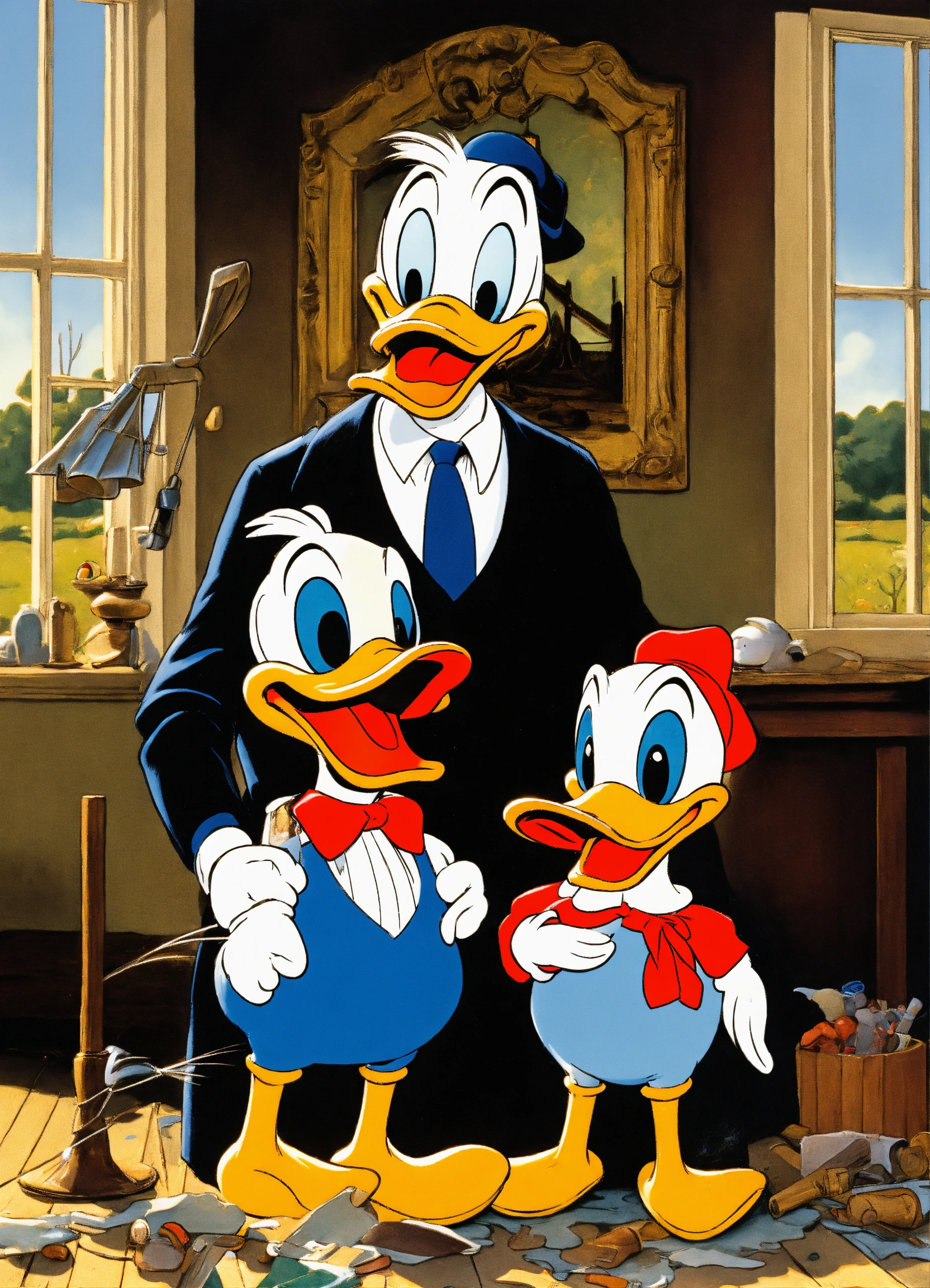 Lexica - "American Gothic by Carl Barks Donald Duck"
