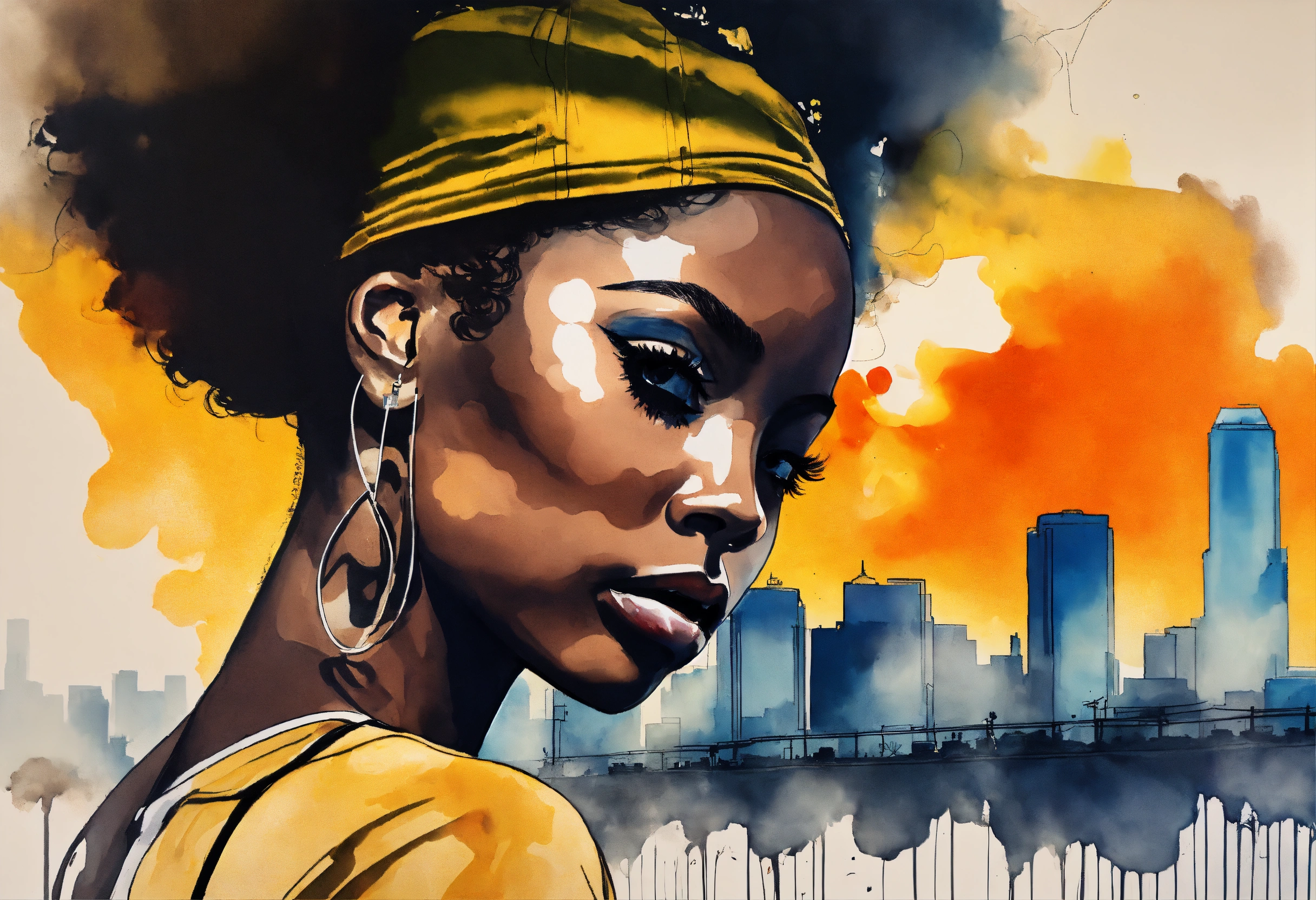 Lexica - Exquisite ink painting on a pure white paper background, where ...