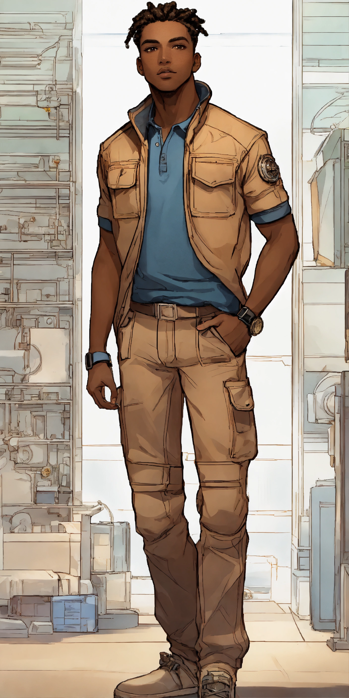 Lexica - Dark dark complexion fully clothed athletic man. Realistic ...