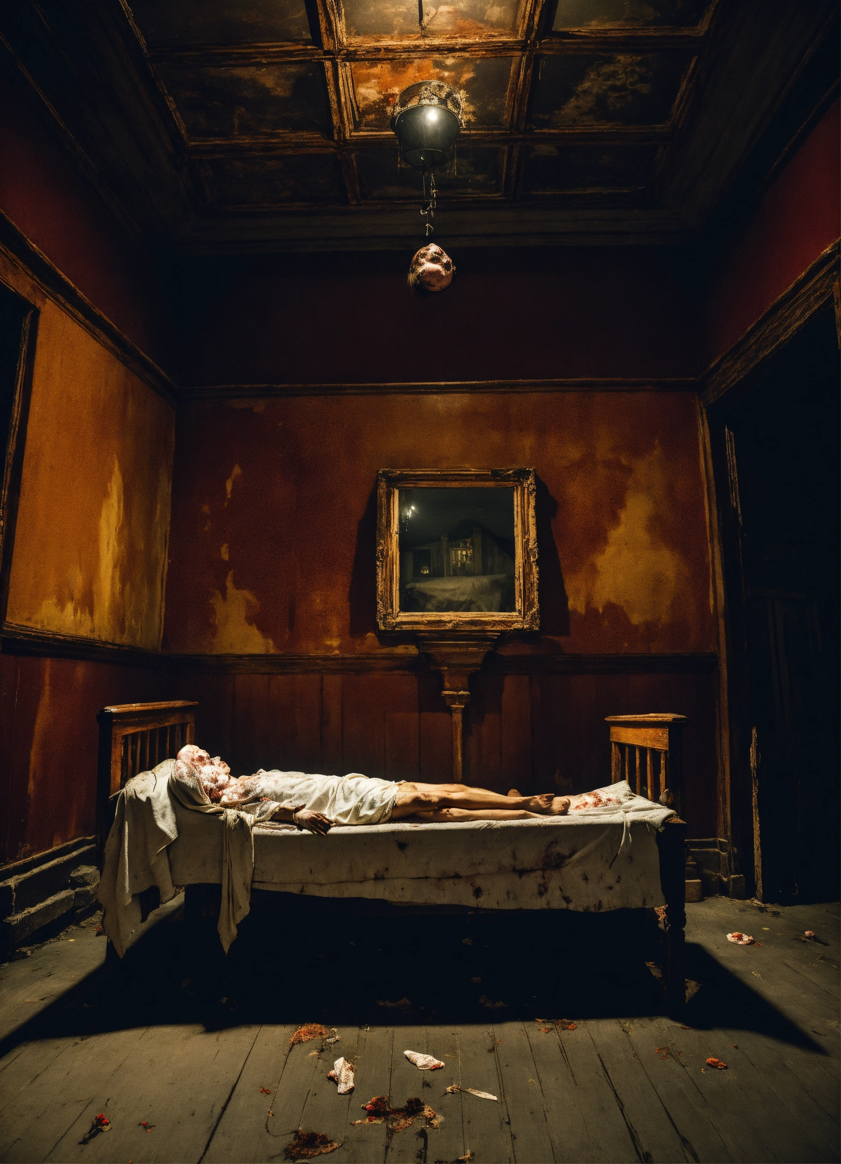 Lexica - A sad dead body in a haunted house.