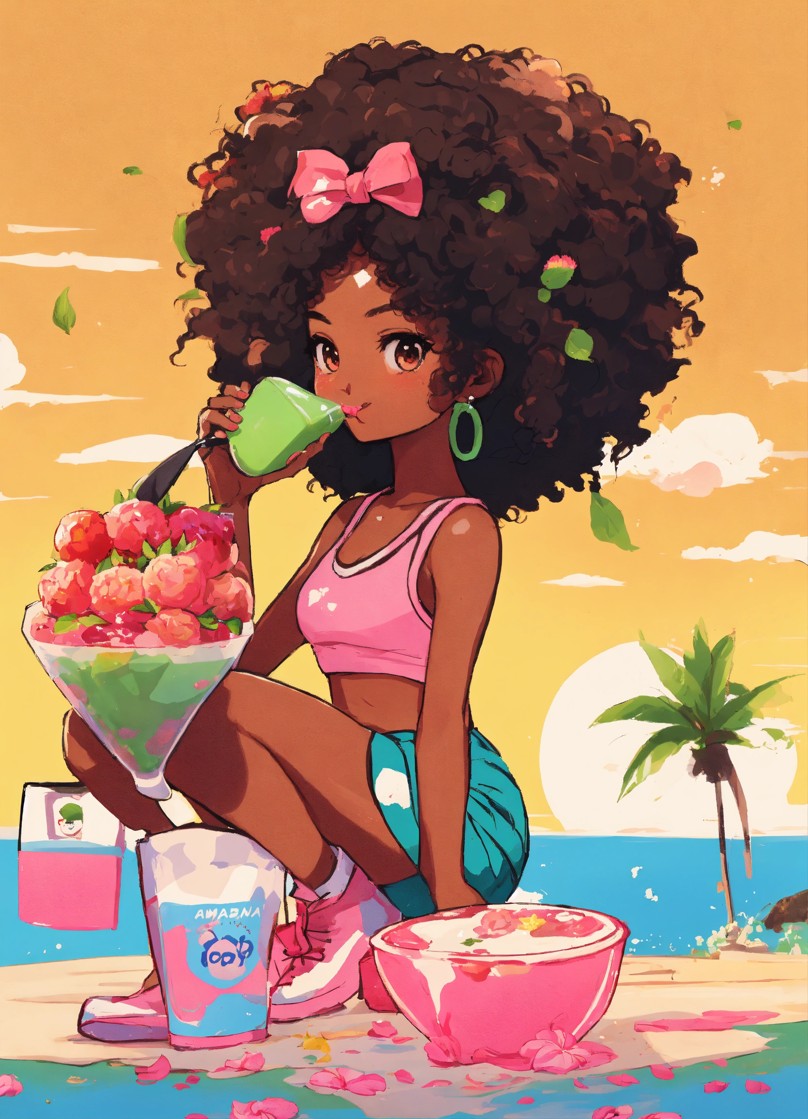 Lexica - BEAUTY boba tea, feminine, sporty, gym exercise, hot PINK ...