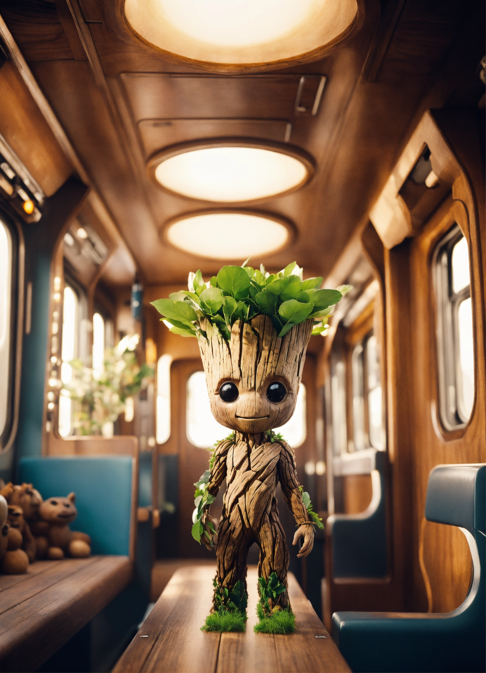Lexica - Design a train that embodies the natural and organic essence ...