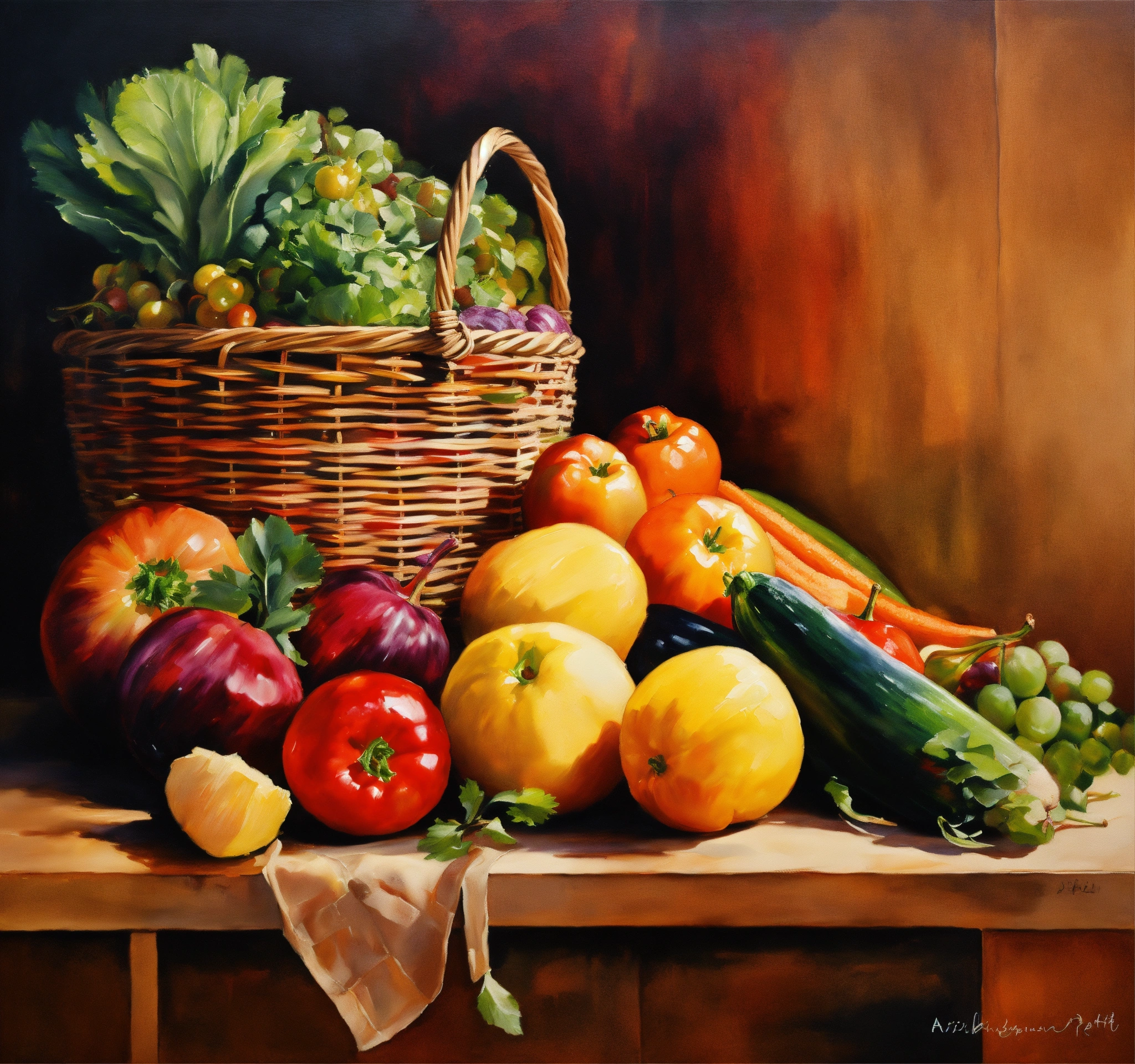 Lexica - Kitchen painting, art, painterly, warm vibrant colors ...