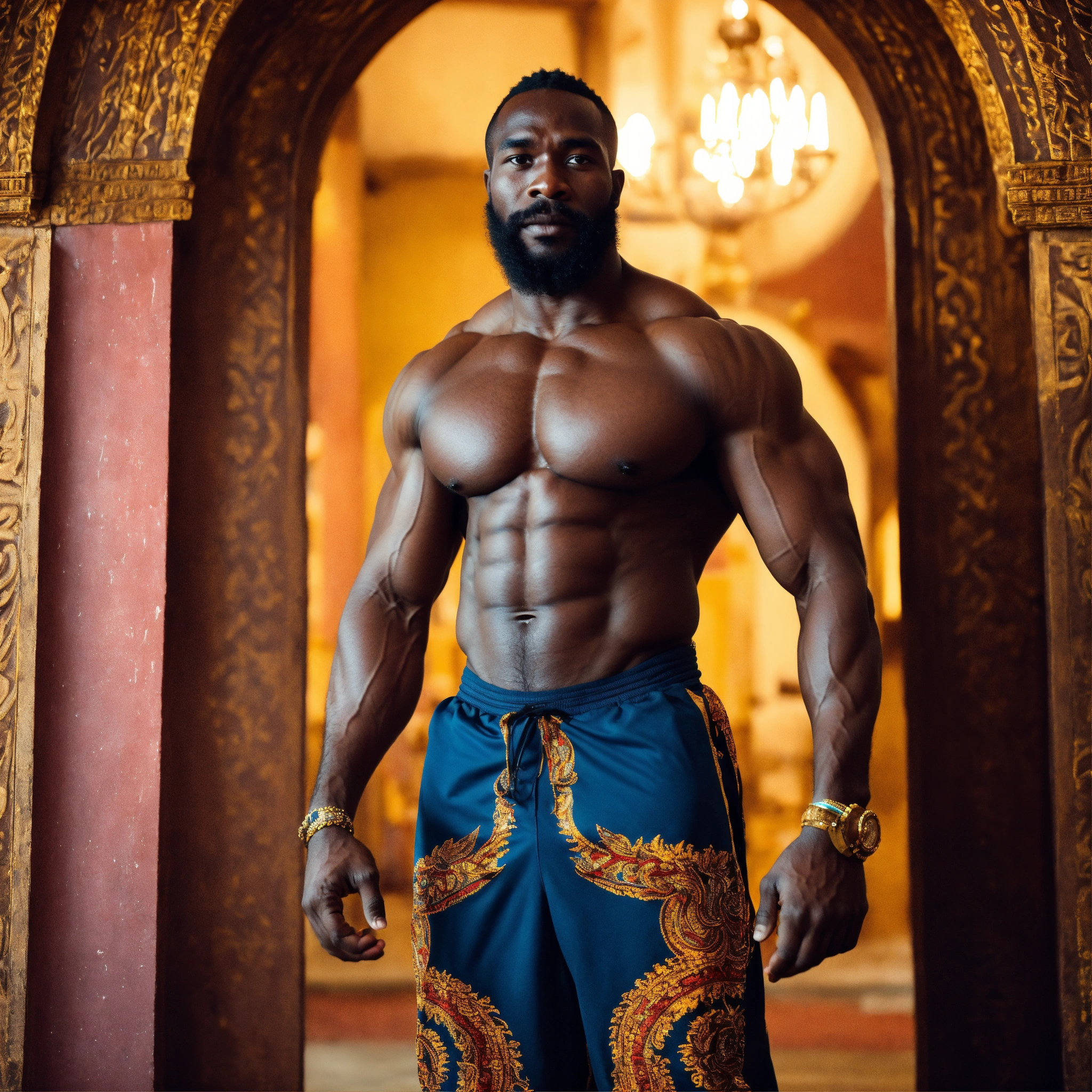 Lexica - 30-year-old hairy Senegalese man with big muscles, big ...