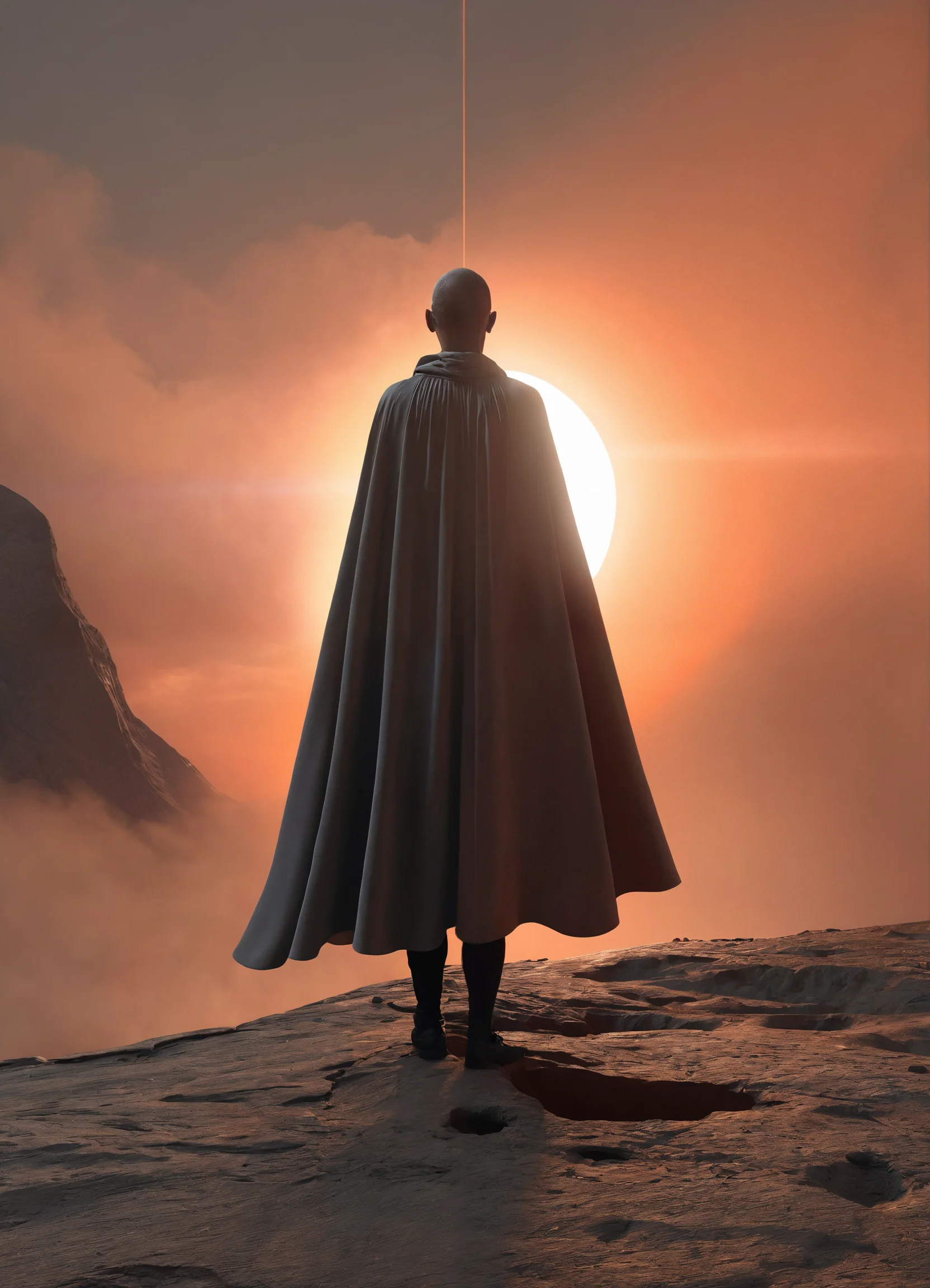 Lexica - A person wears a cape with light coming out of it, in the ...