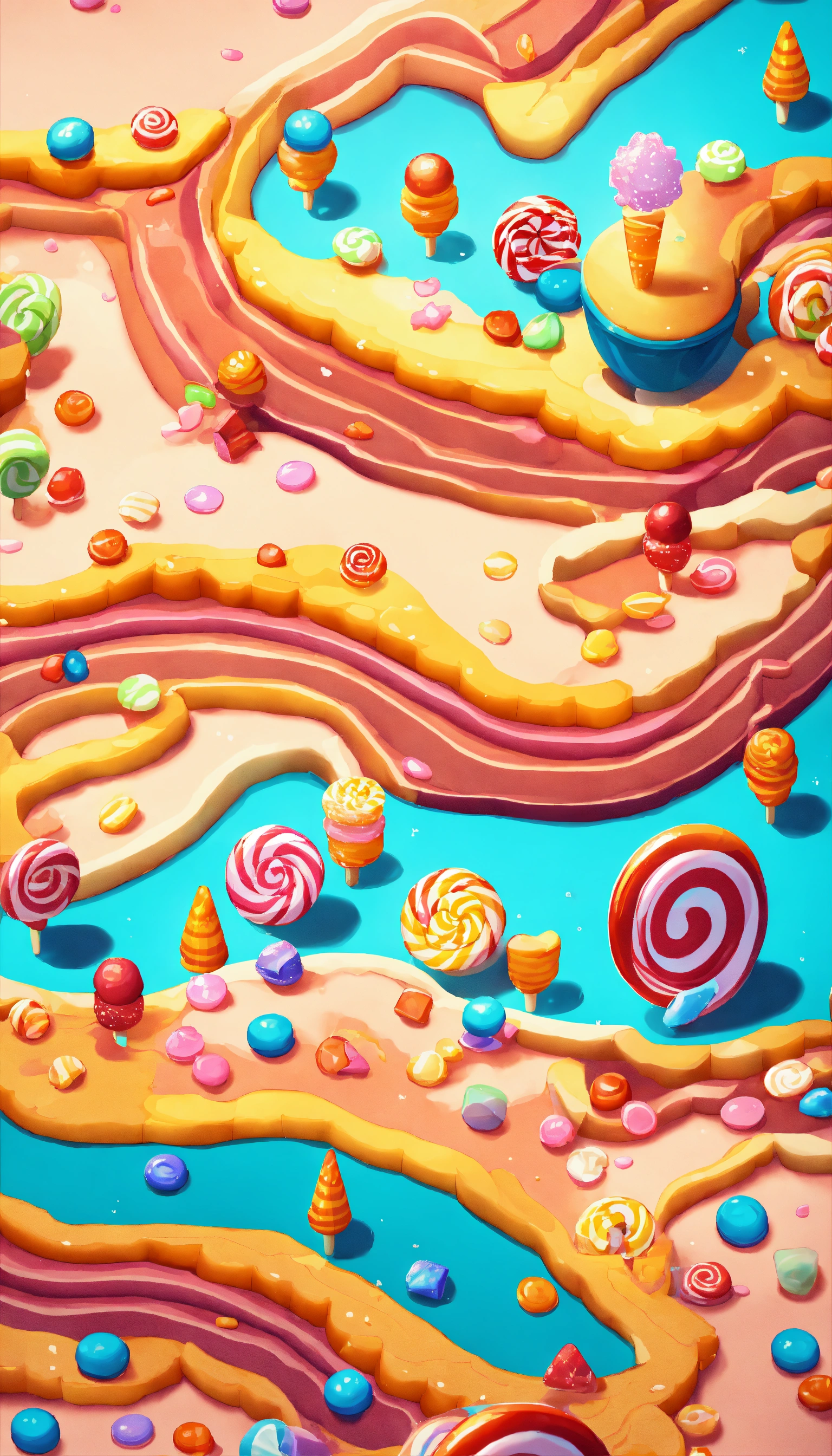 Lexica - Generate a top down, candy-themed sprite pixel illustration ...
