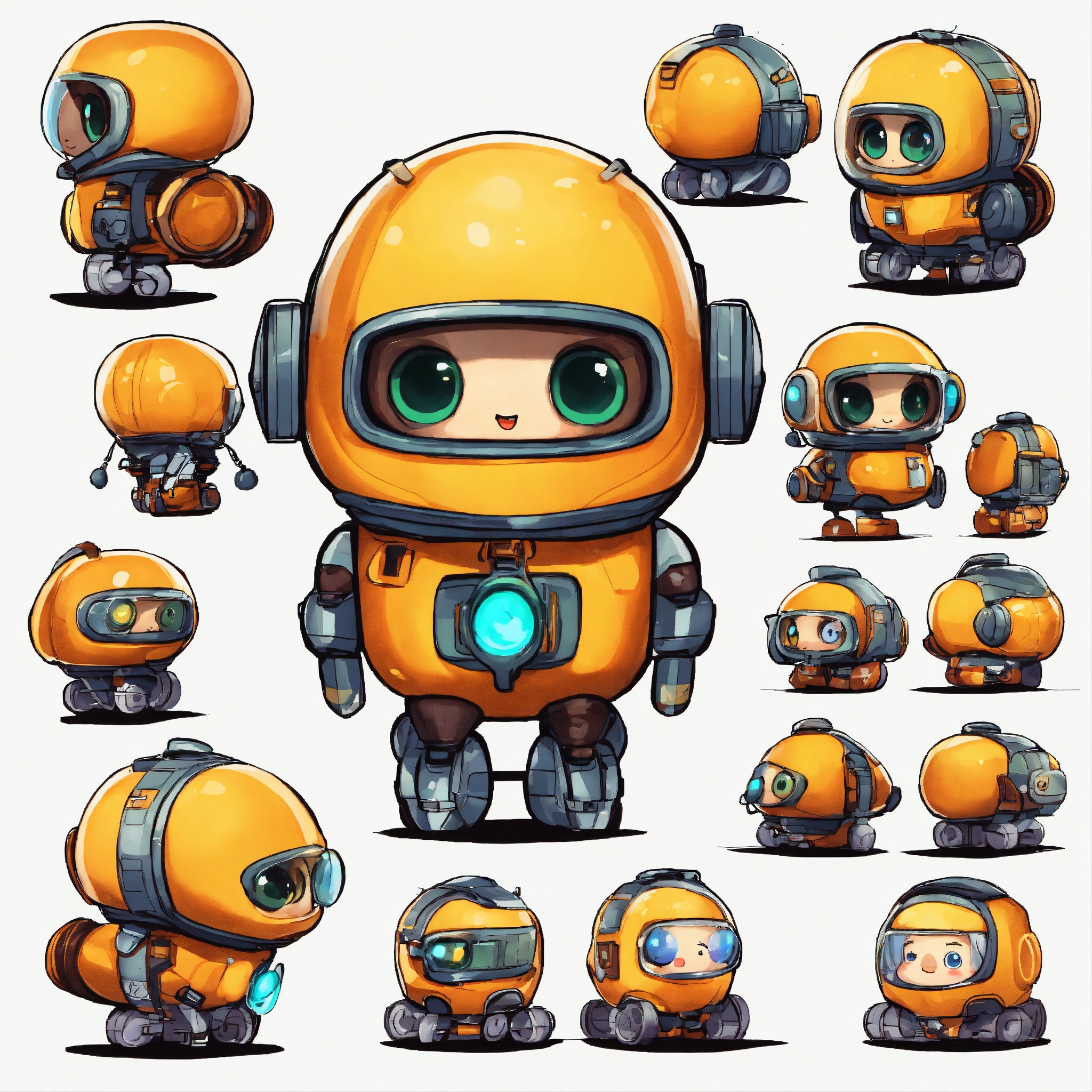 Lexica - 2d jetpack. comic theme, cute, big eyes. right side view, for ...