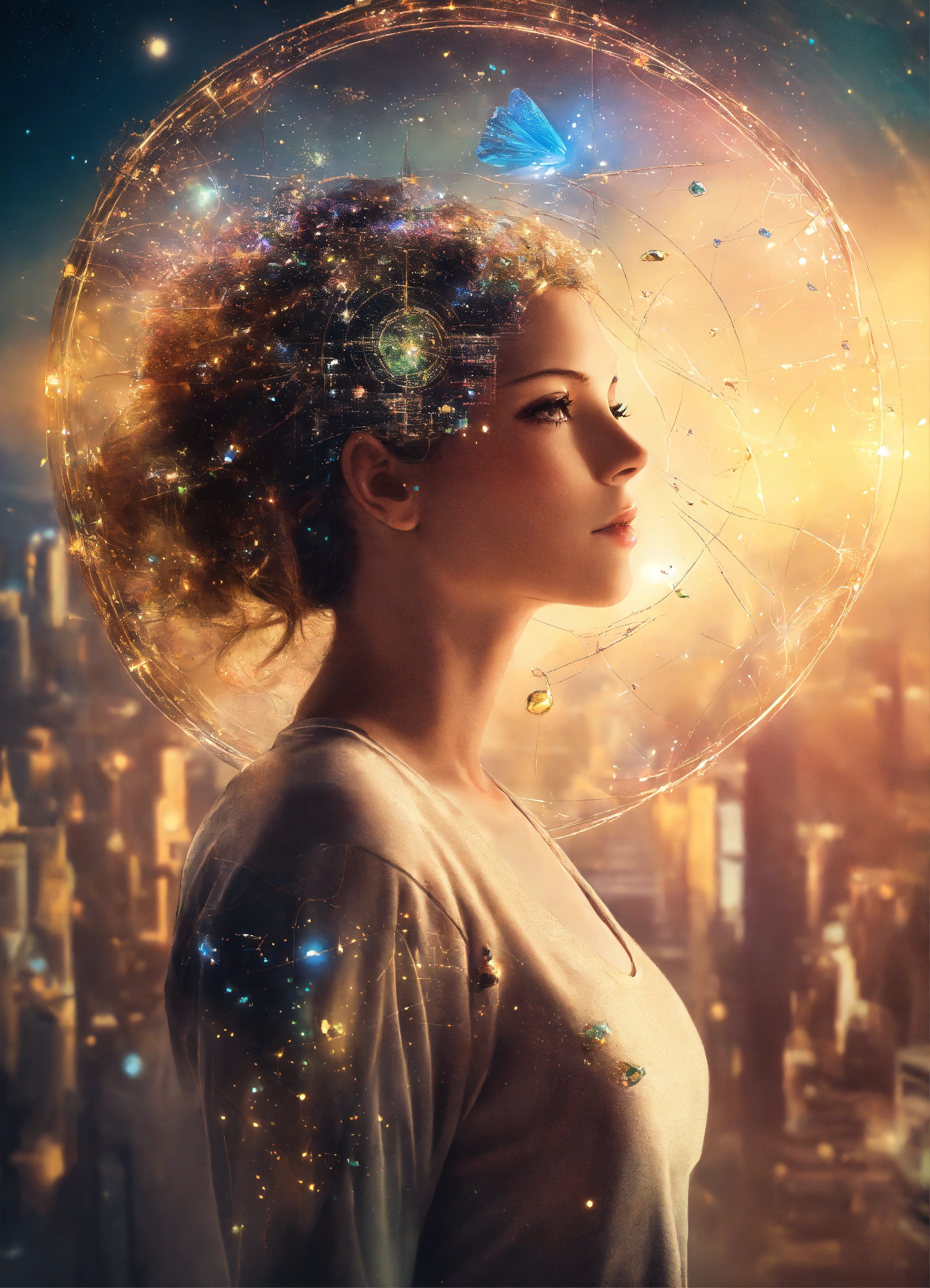 Lexica - A Woman Visualizing the Future Full of New Possibilities After Healing