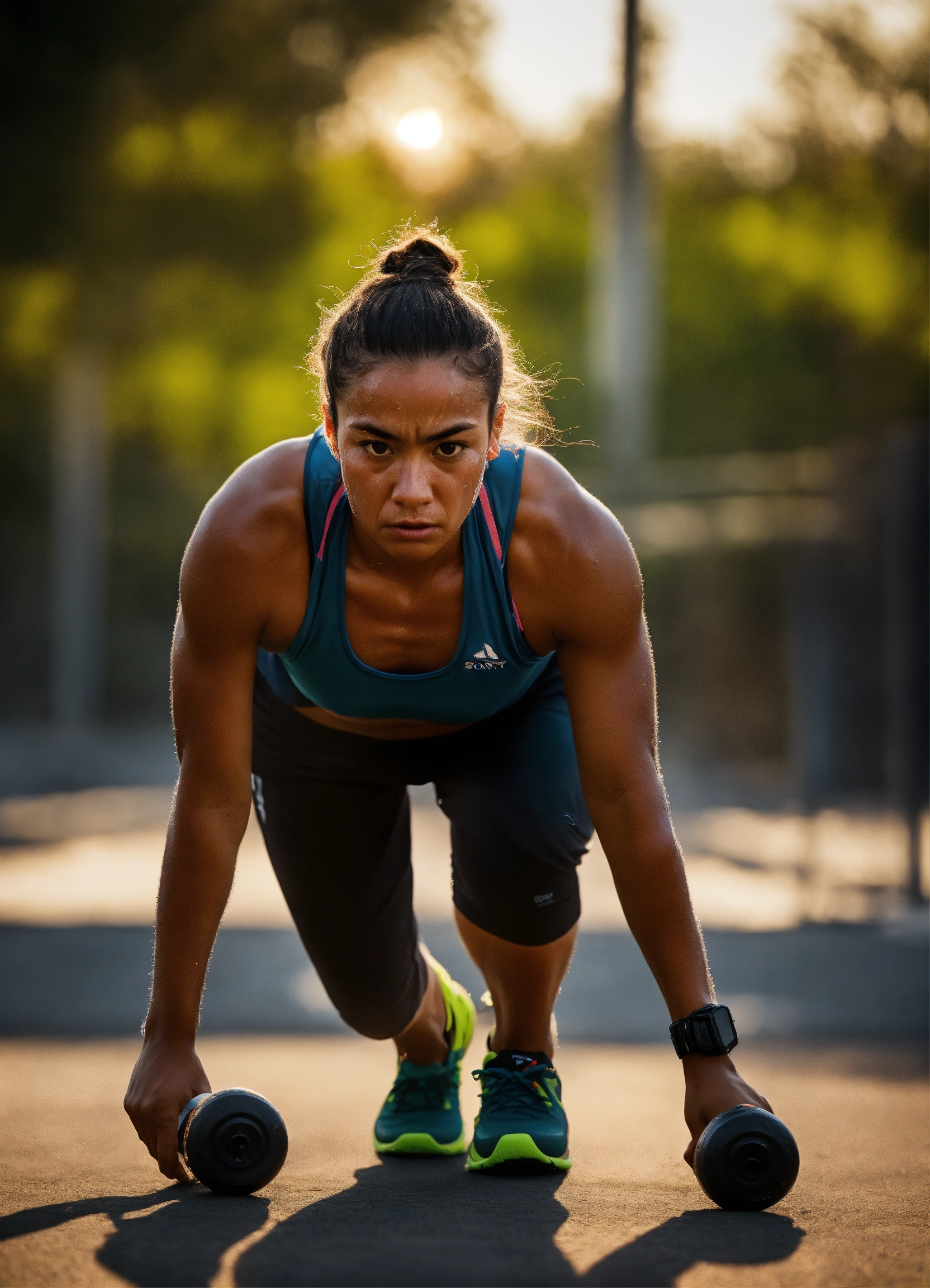 Lexica - "Unyielding Determination The Individual's Grueling Training Session", sweat, focus ...