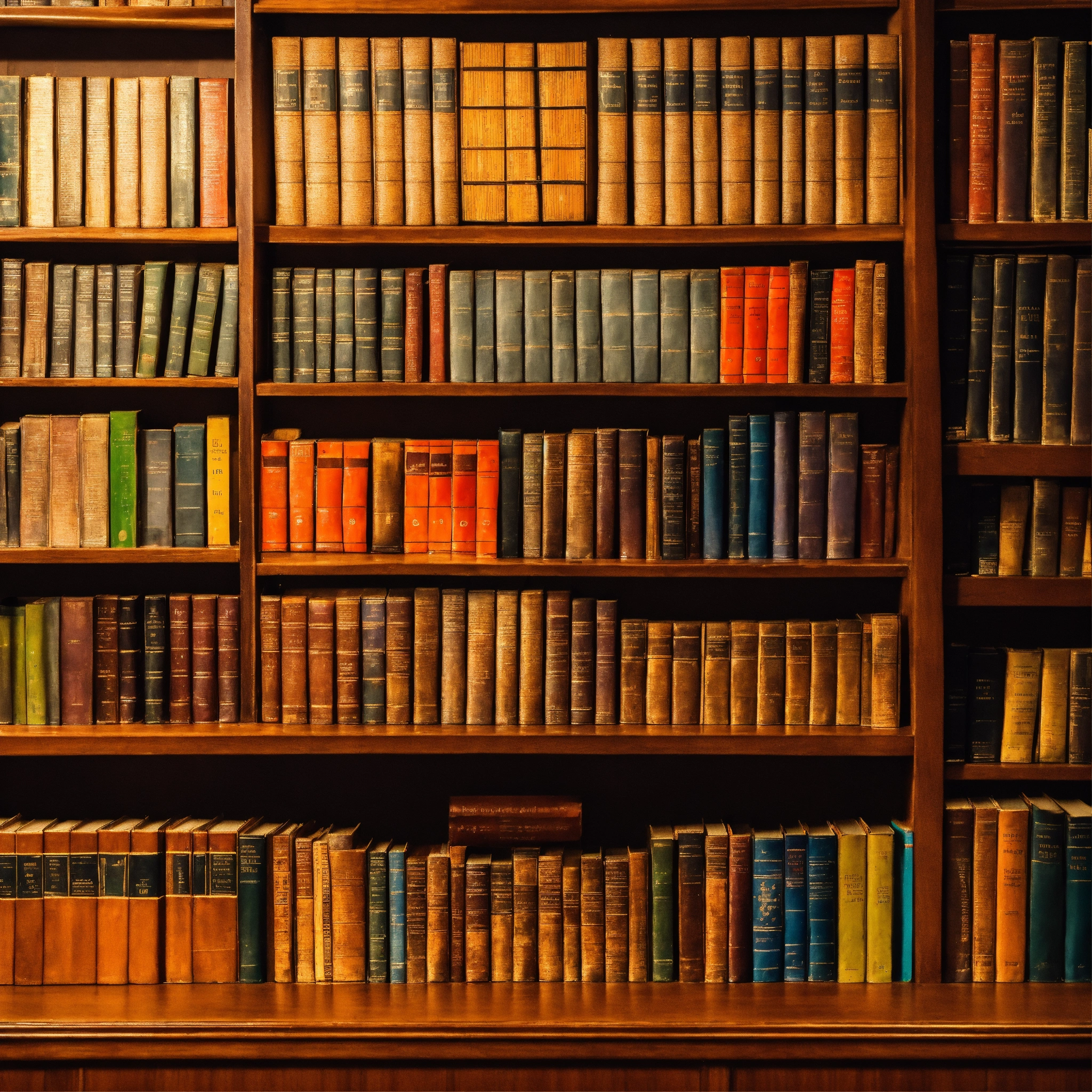 Lexica - A photo of a shelf with books. The books are of different ...