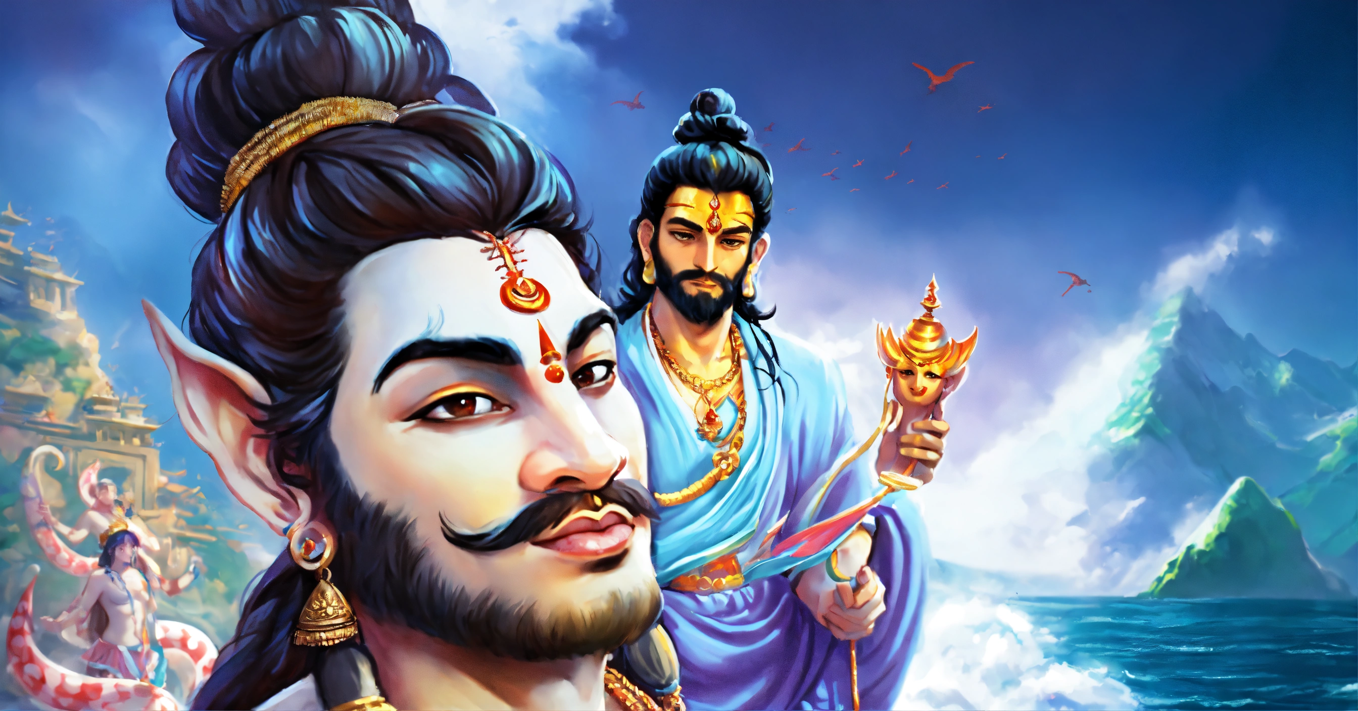 Lexica - Create an illustration of a mesmerizing Indian mythological ...