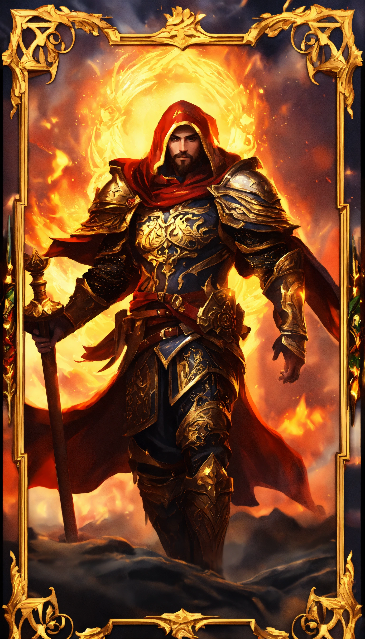 Lexica - Fantasy card game template with decorative frame, covered by ...