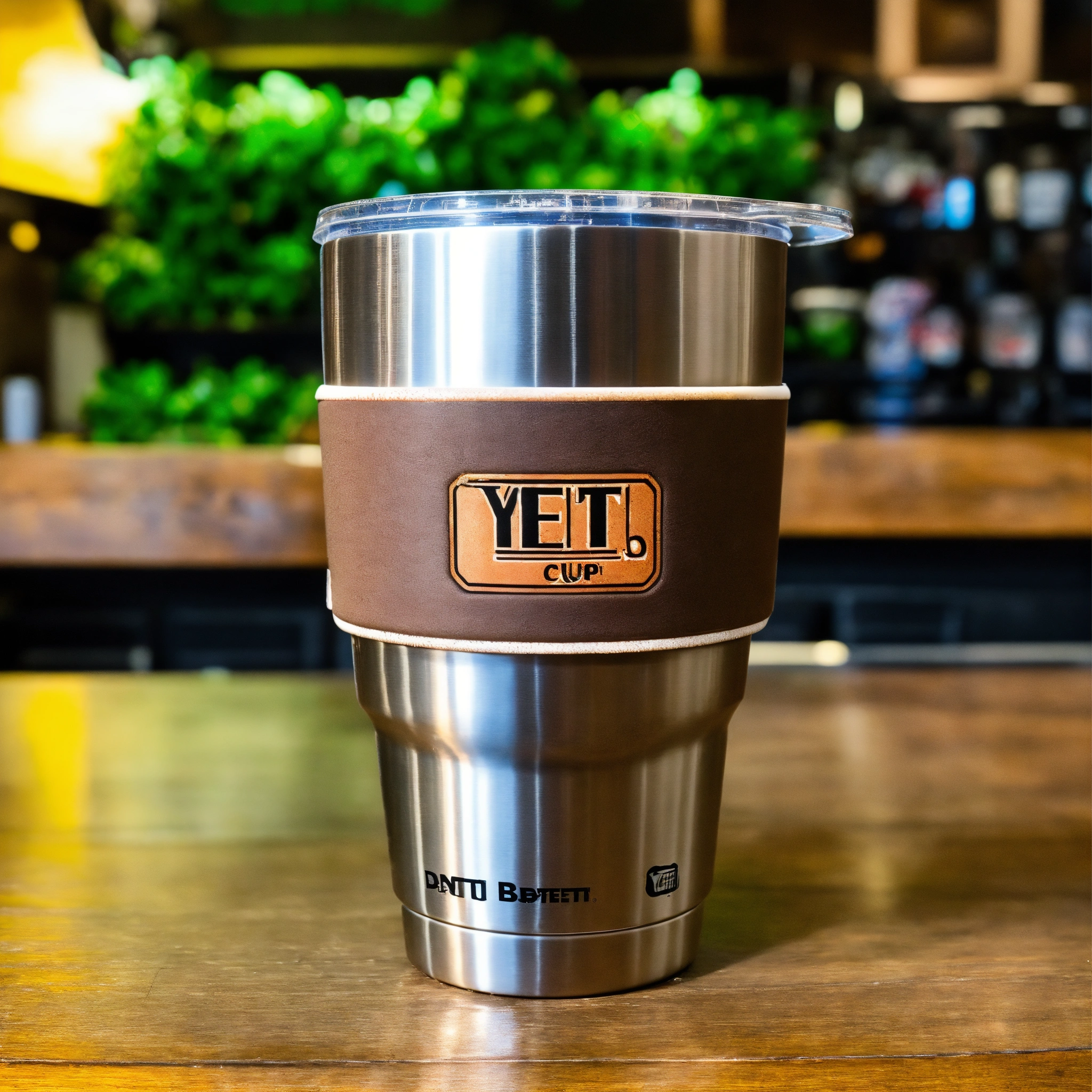 Lexica - A photo of a Yeti cup. The cup is made of stainless steel and ...