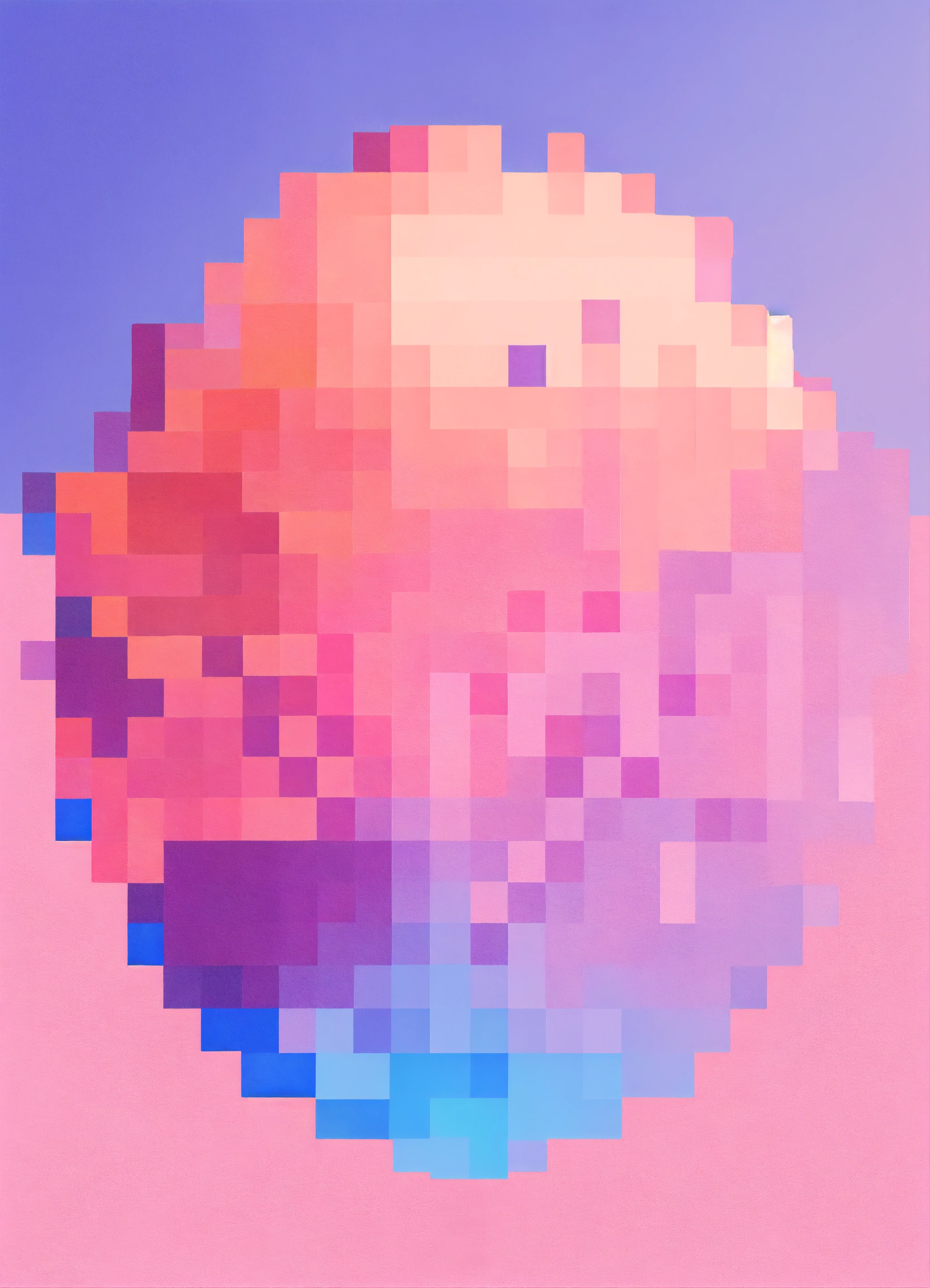Lexica - Generate a top down, flat pixel cotton candy colored background