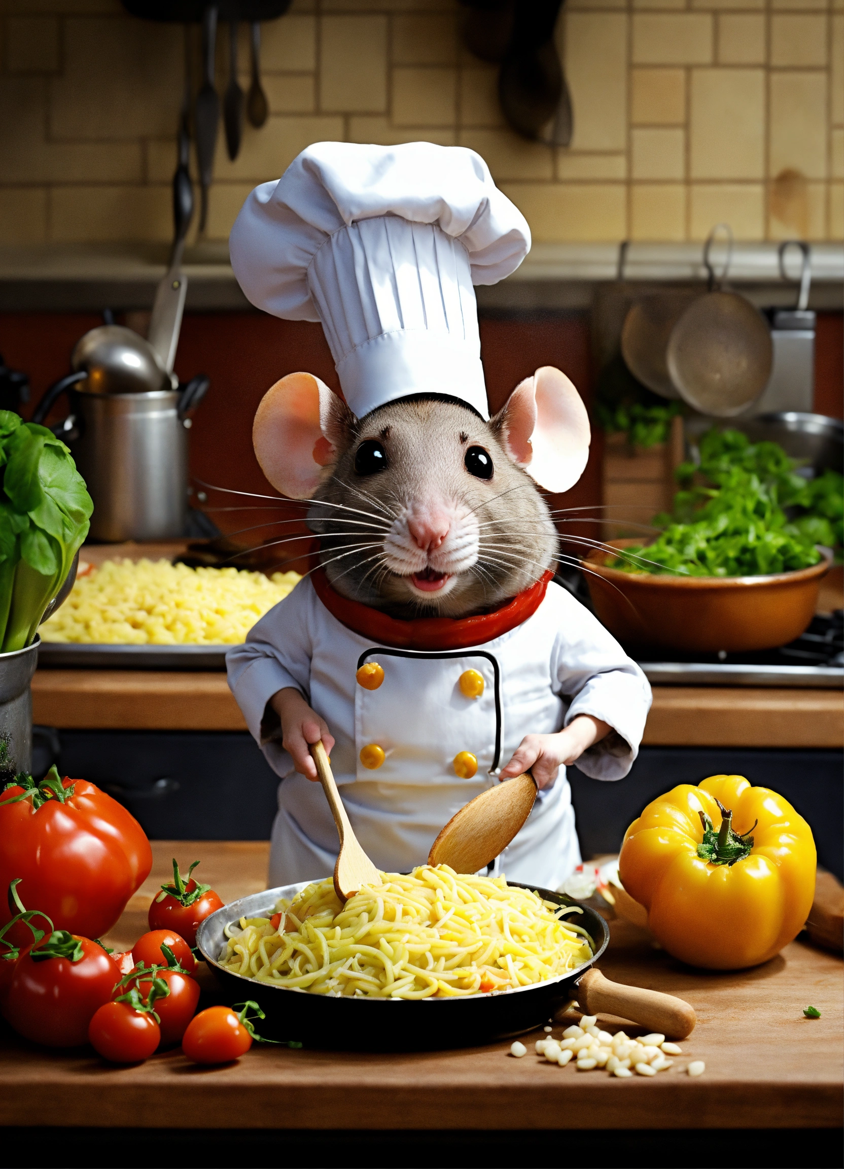 Lexica - A mouse look like a cooking chef, funny and pro like ratatouille