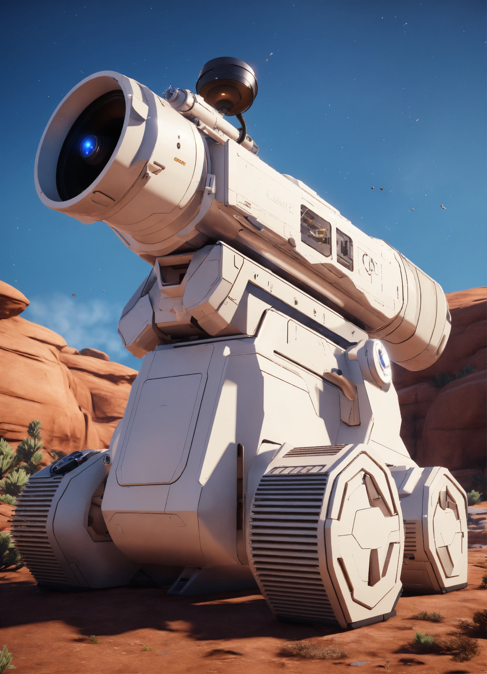 Lexica - Long white sound cannon, rifle, energy weapon, realistic ...