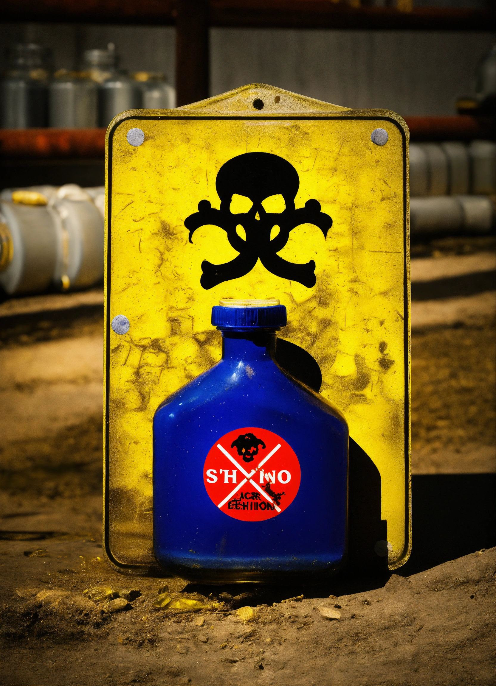 Lexica - Ethanol drug bottle with warning poison sign