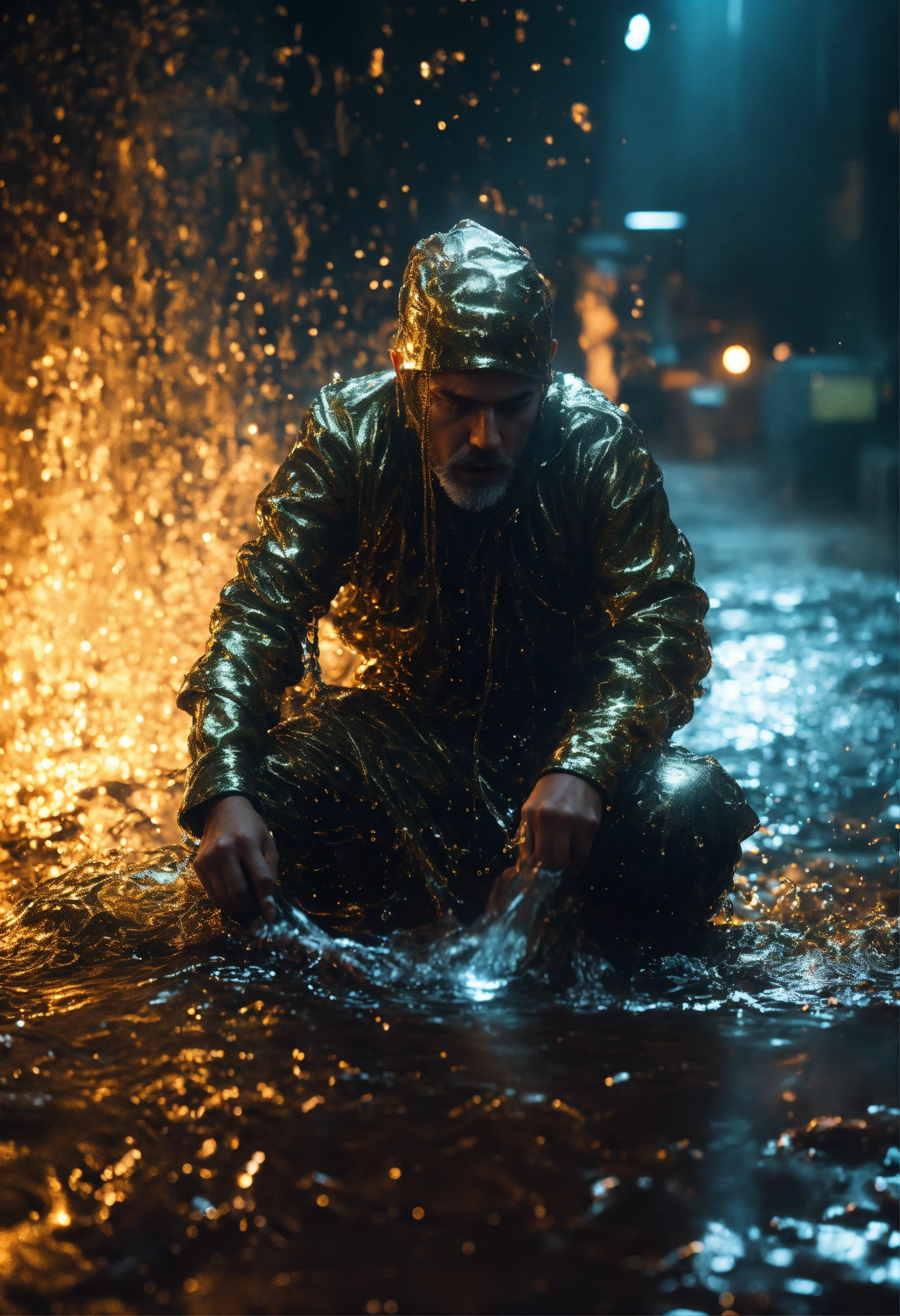 Lexica - Dramatic film of man and stuck in magic raw Liquid Metal world ...