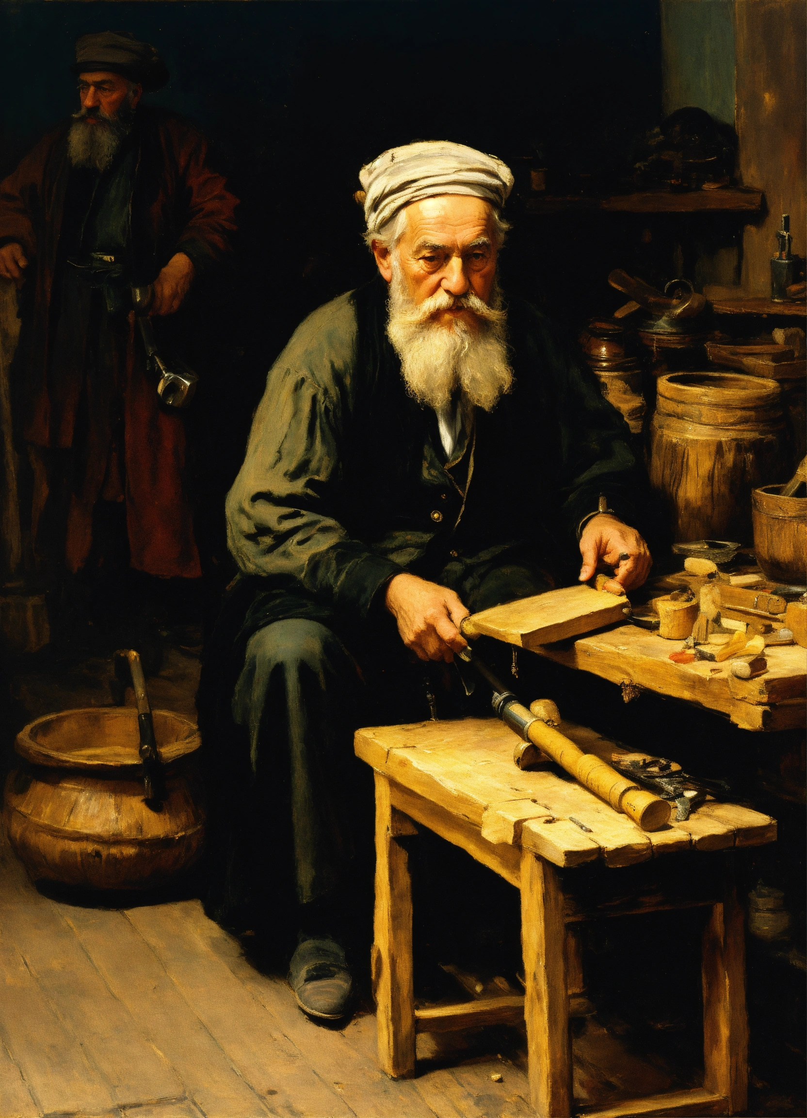 Lexica - Artwork by Ilya Repin Old old jewish merchant A man with a ...