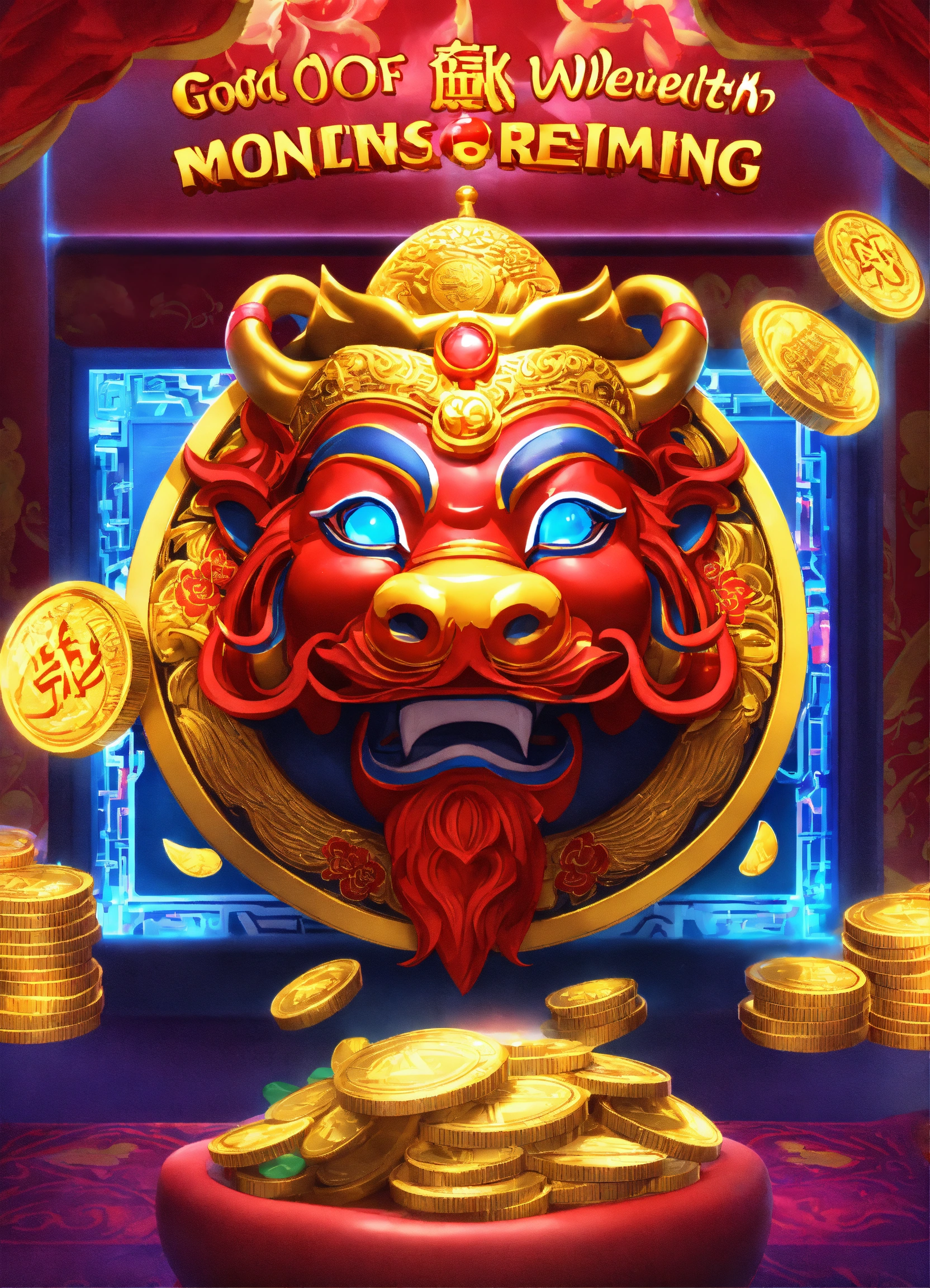 Lexica - 3D god of wealth (Chinese) slot machine game realistic money