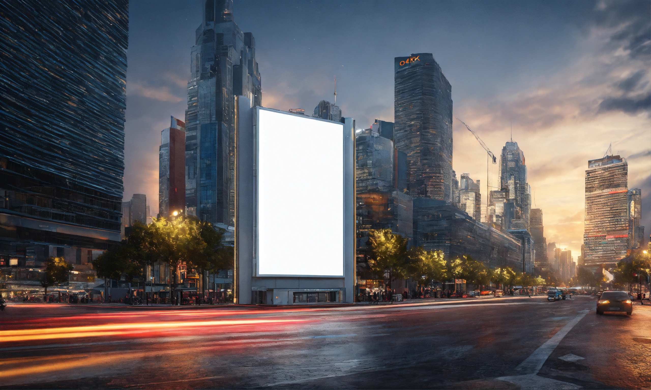 Lexica - Mockup white Empty advertisement on the building. Blank mock ...