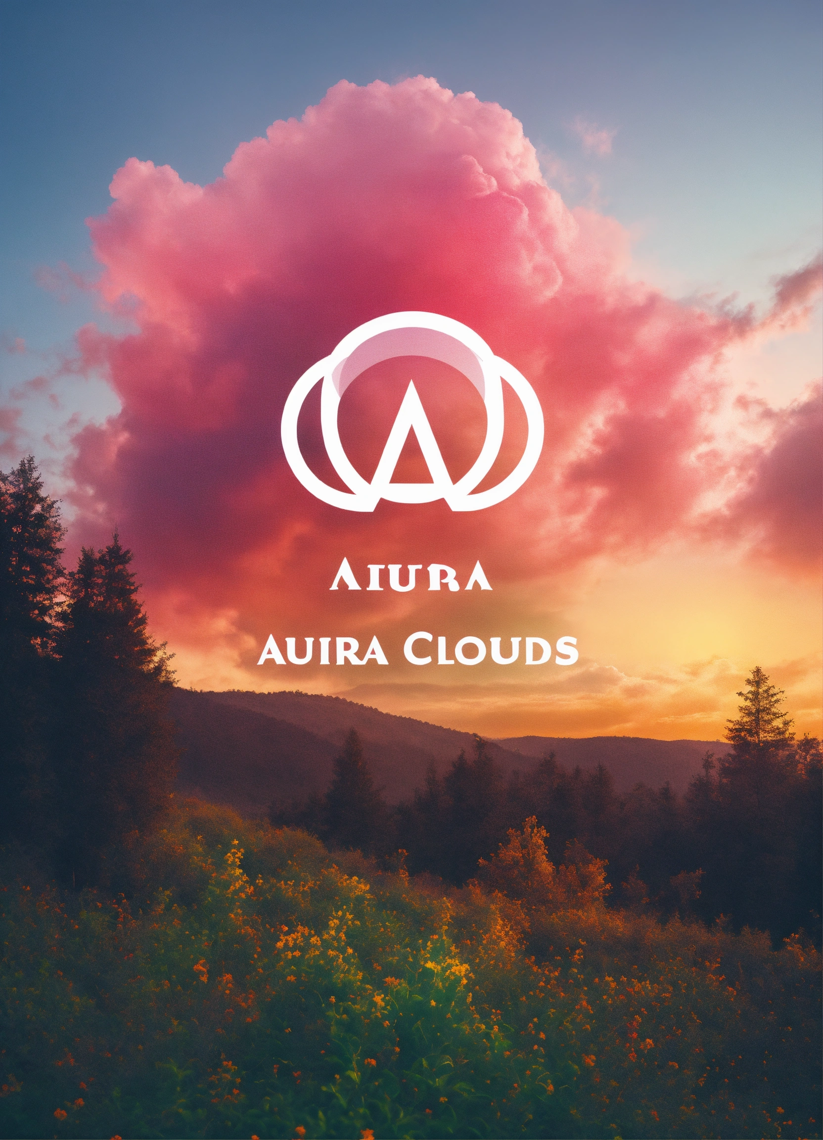 Lexica - Create a logo for instagram , with the text of my brand "Aura Clouds"