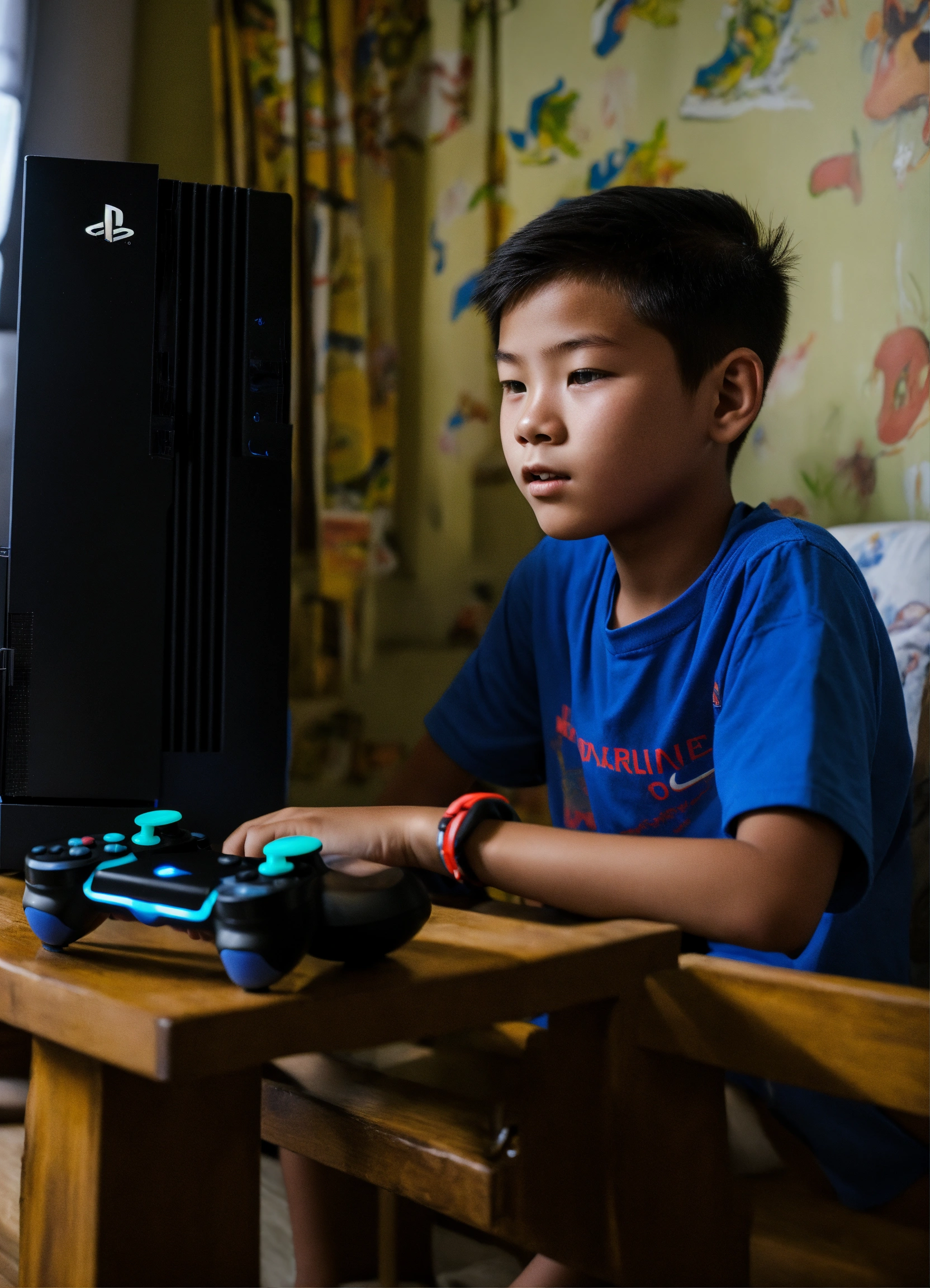 Lexica - Kid 14 years old, half Philipine, half dutch, playing playstation