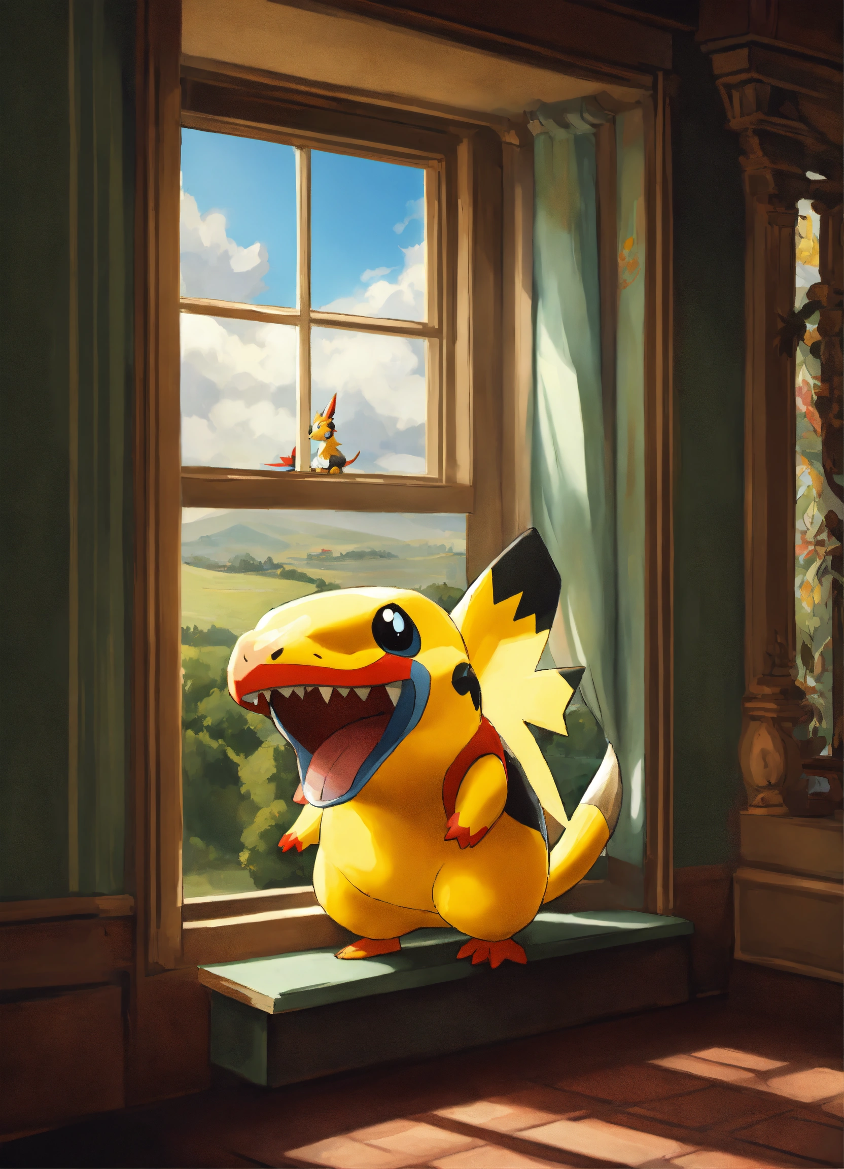 Lexica - In the style of the Dutch masters a Pokémon standing by the ...