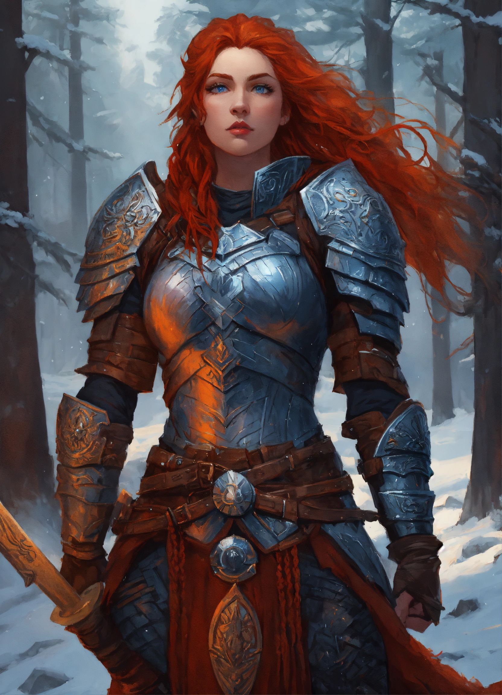 Lexica - A strong rugged woman in intricate armor, highly detailed ...
