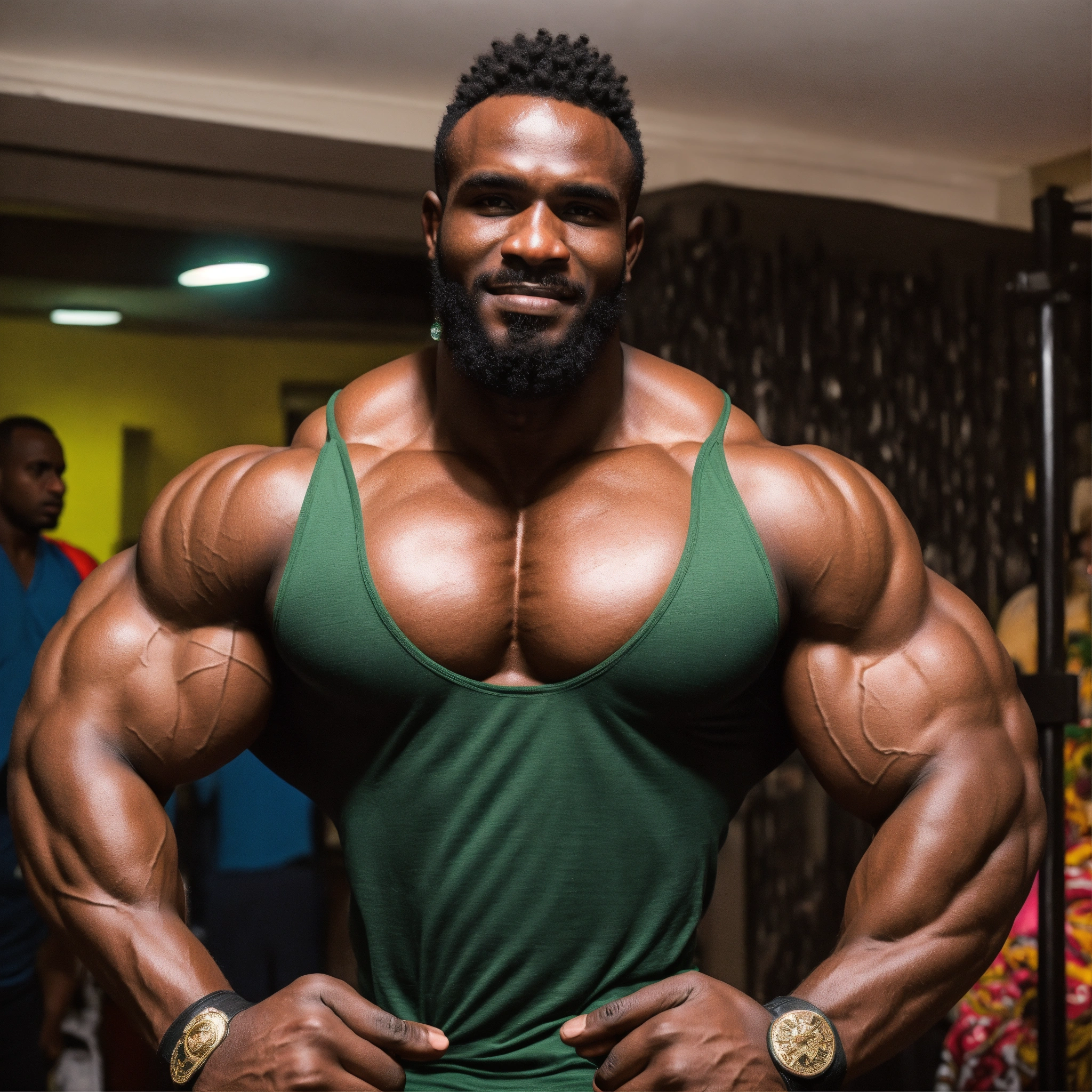 Lexica - 30-year-old Sudanese man with big muscles, big bodybuilder ...