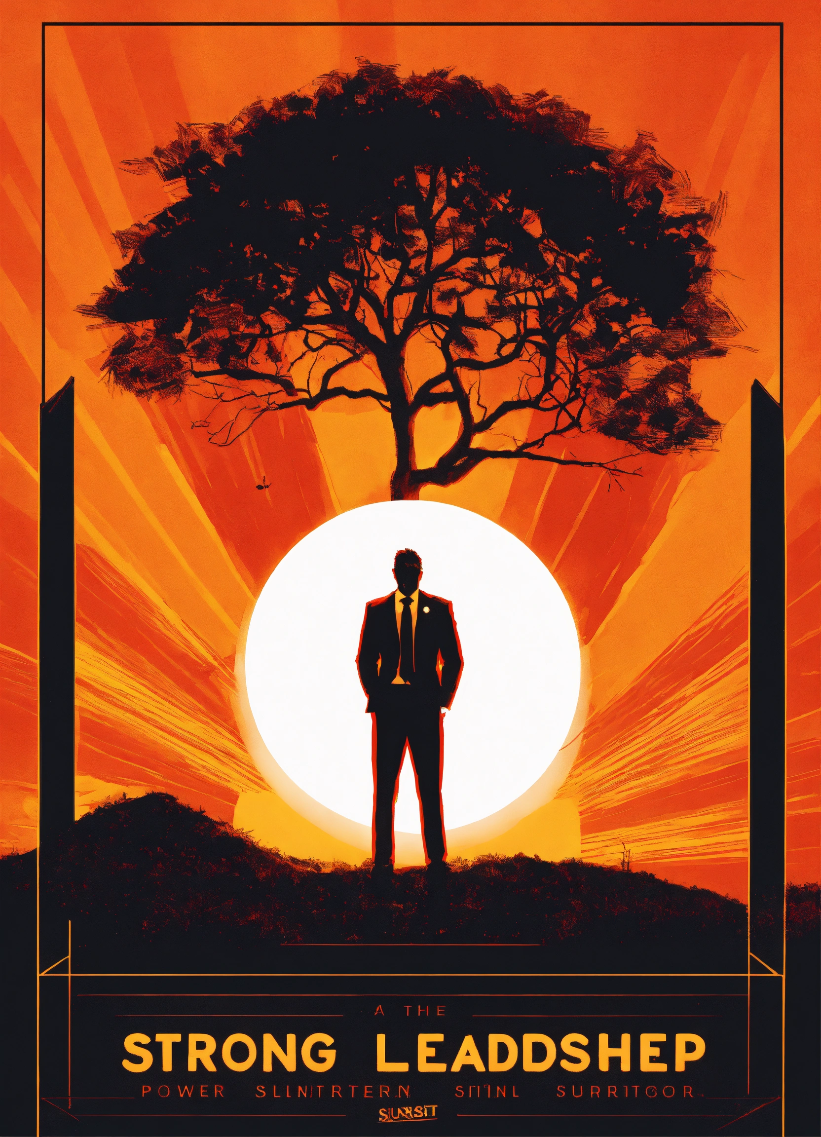 Lexica - Strong leadership sunset book power logo art