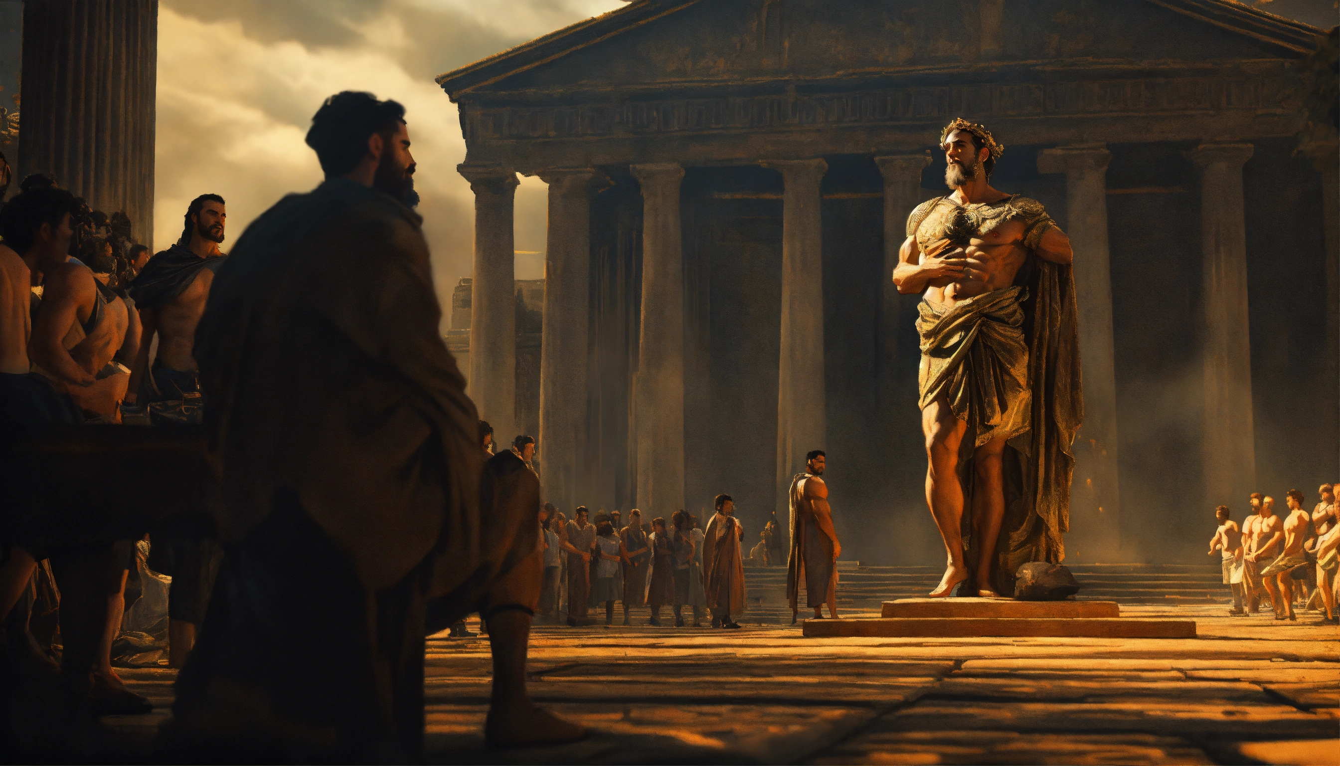 Lexica - Greek of ancient philosopher with very muscular body in ...