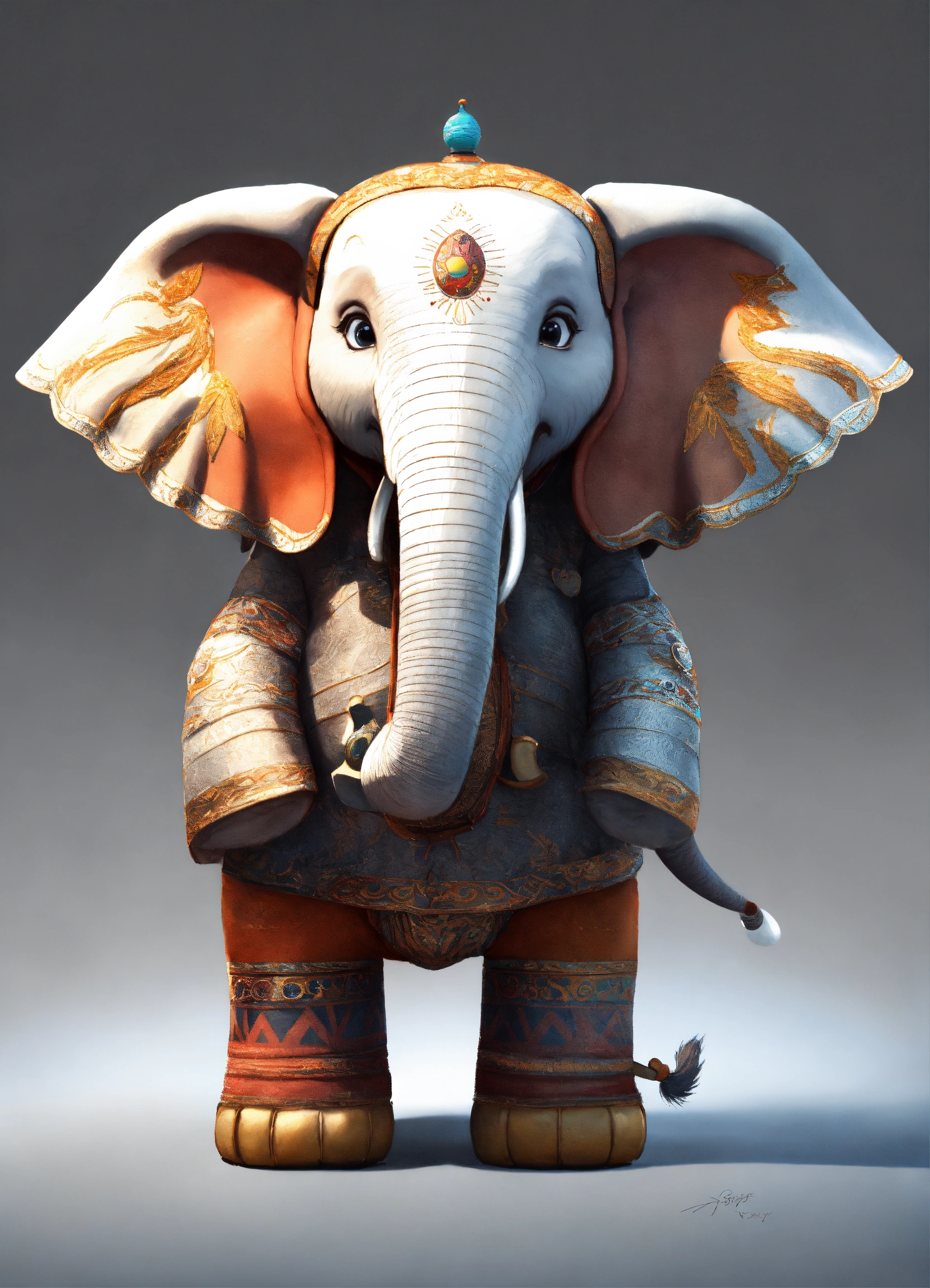 Lexica - A cartoon elephant, concept art by Pixar, cgsociety, character ...