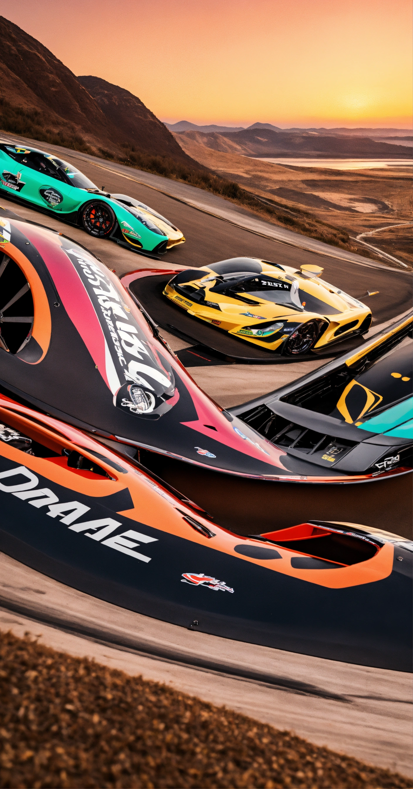 Lexica - 3 different colors clean modern drag race car badge stickers