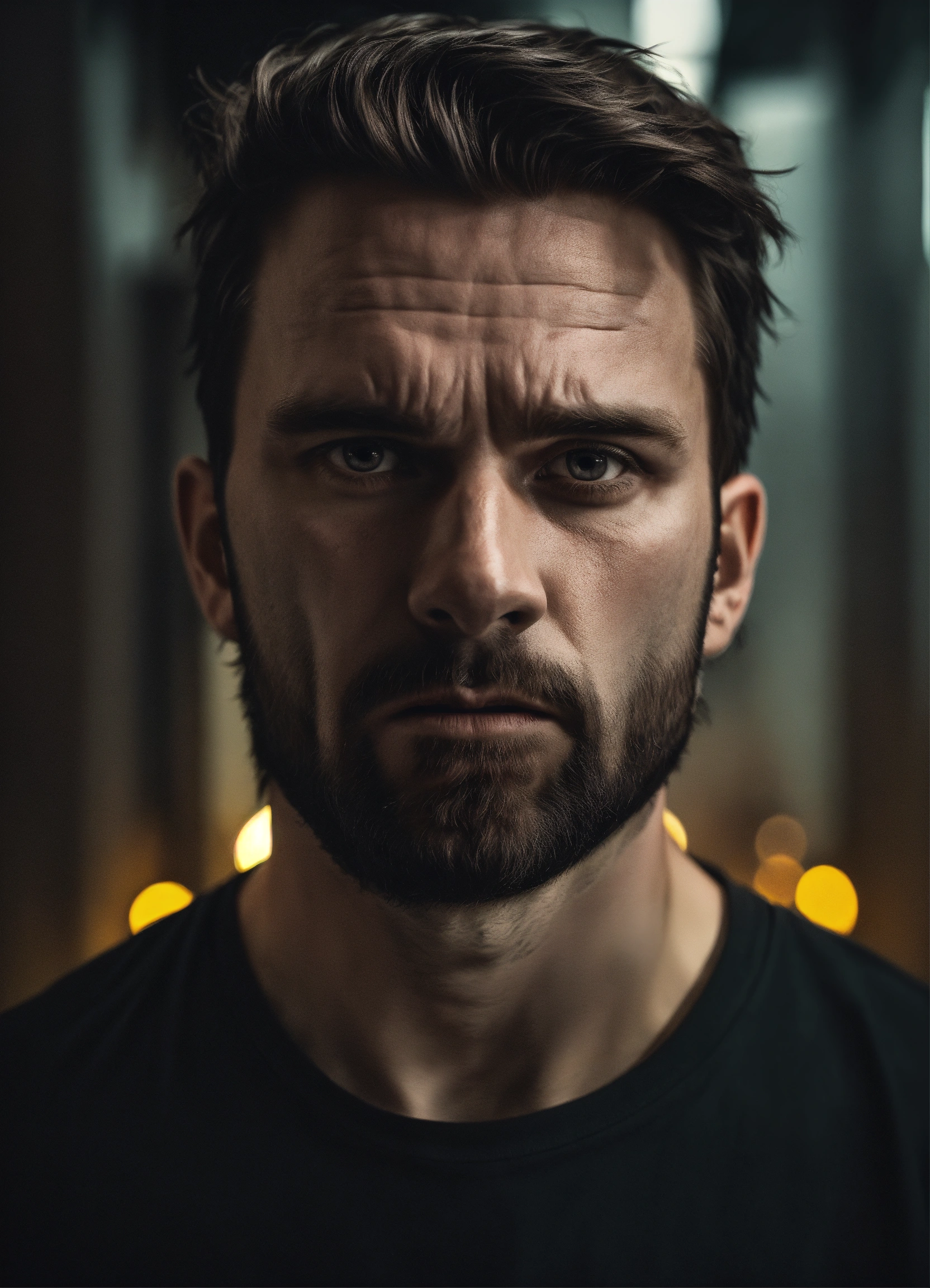 Lexica - A photograph of a white menacing 30-year-old man, with a ...