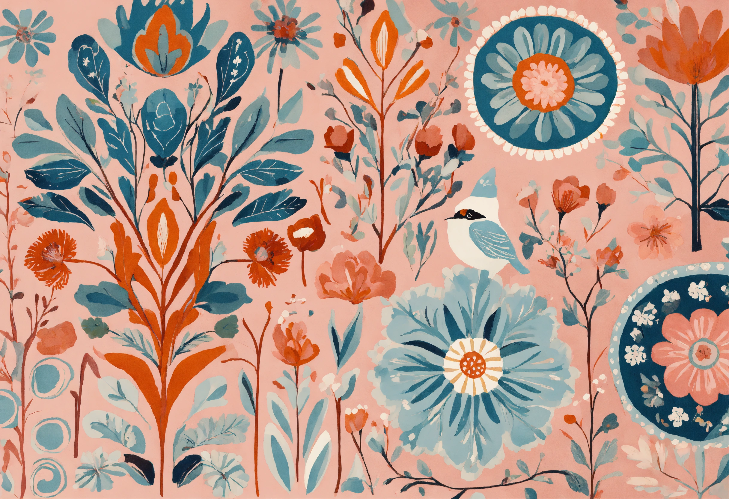 Lexica - Scandinavian folk art, pastel hues