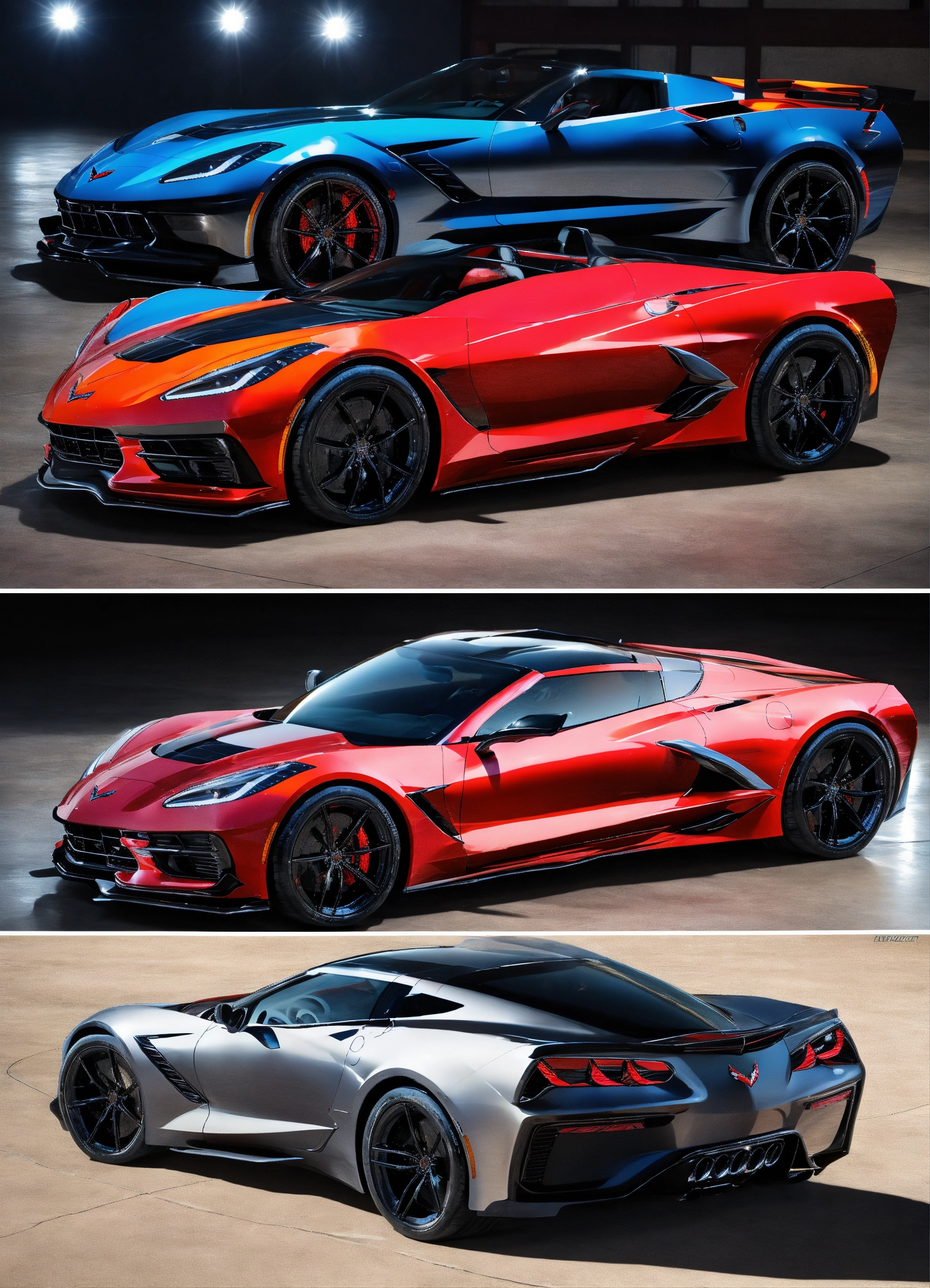 Lexica - Futuristic corvette cars