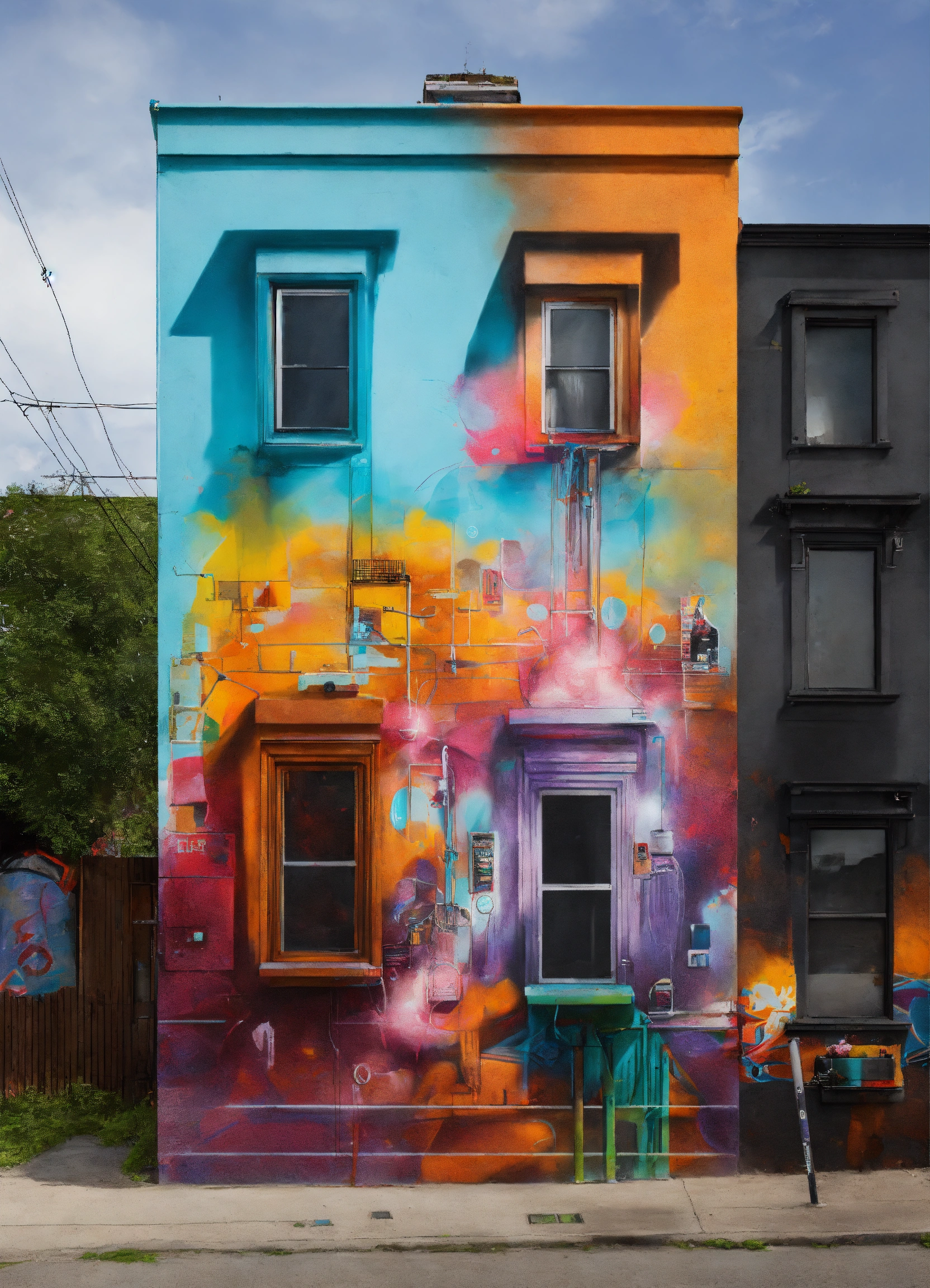 Lexica - Street spray paint urban murals with vibrant colors and ...