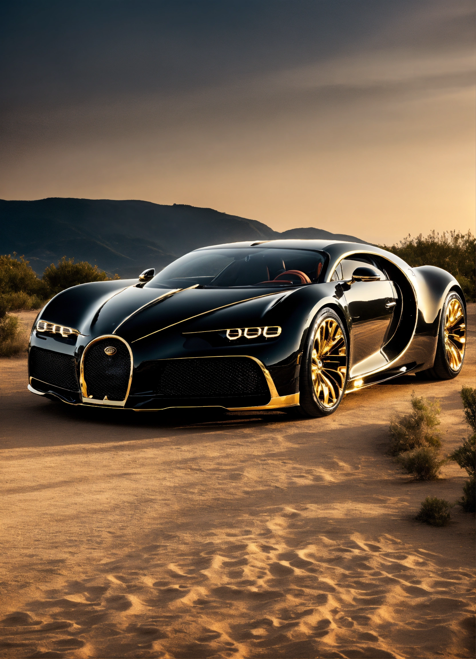 Lexica - Golden Bugatti La Voiture Noire