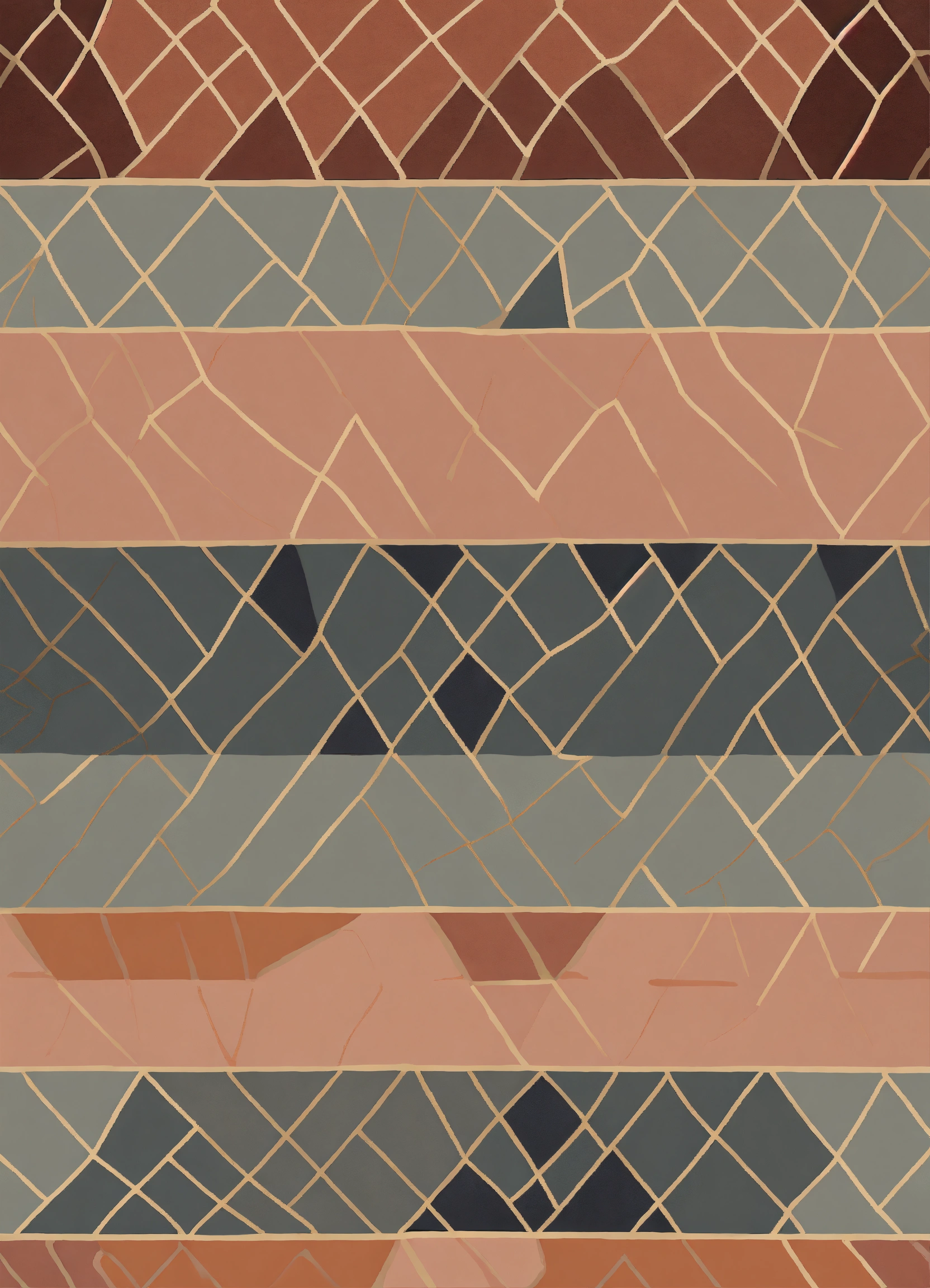 Lexica - Carpet pattern geometric, muted color, ornament minimalist