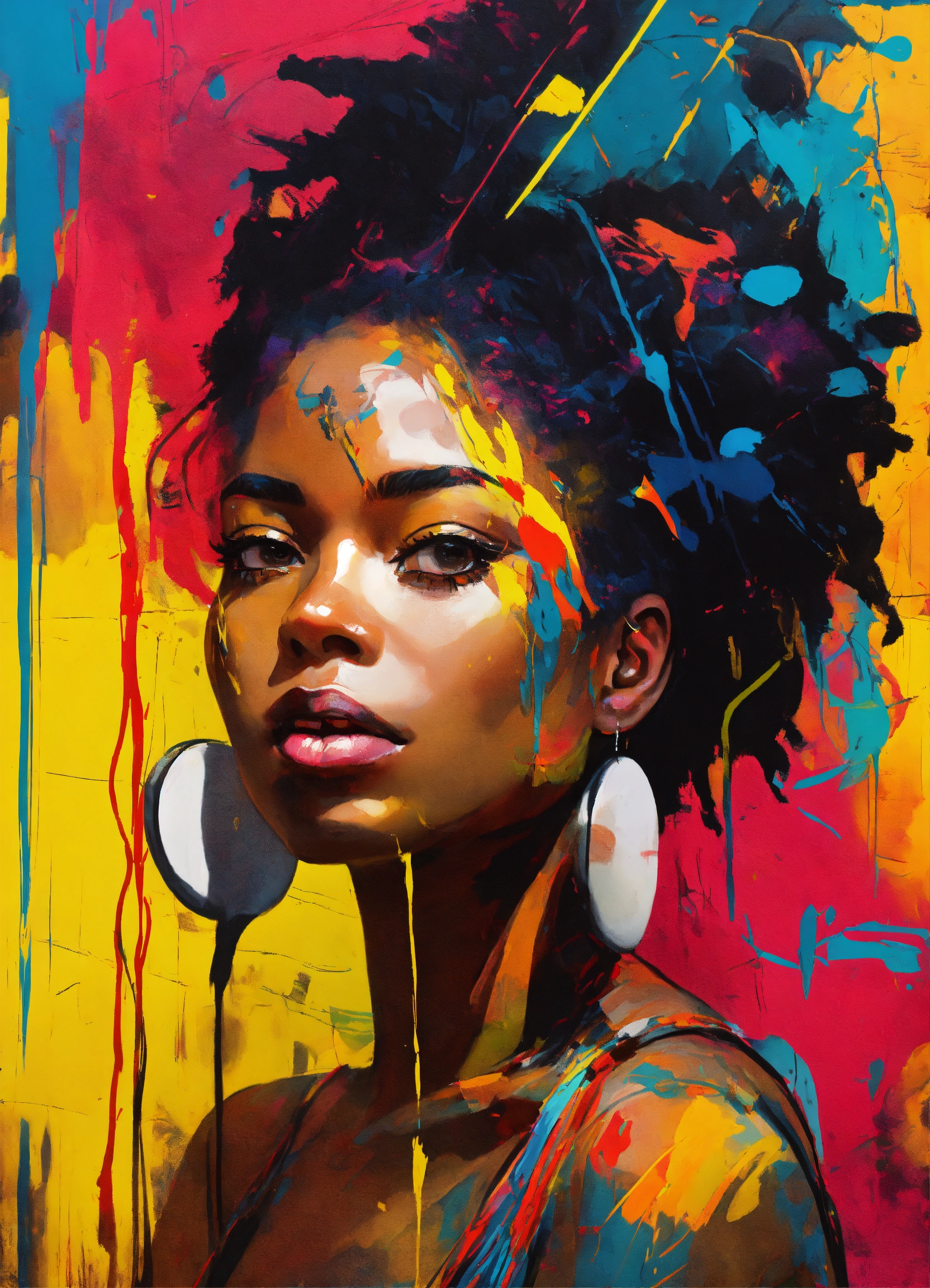 Lexica - An African American figure captured in abstract surreal ...