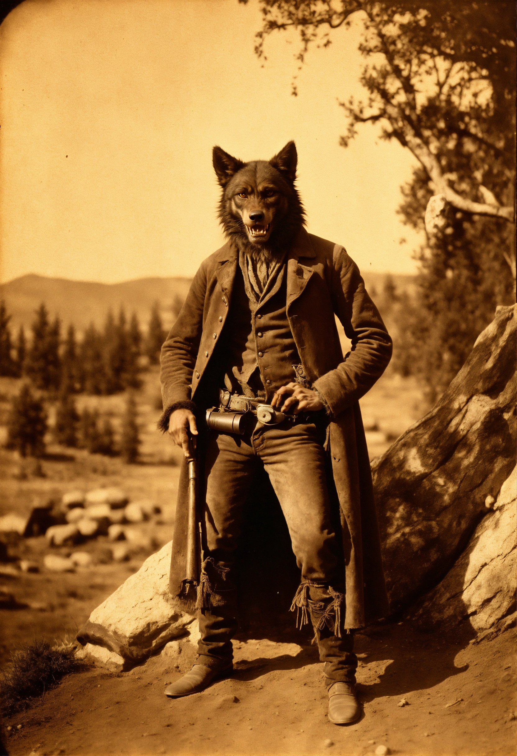 Lexica - Werewolf ,wild west, 1800s photo