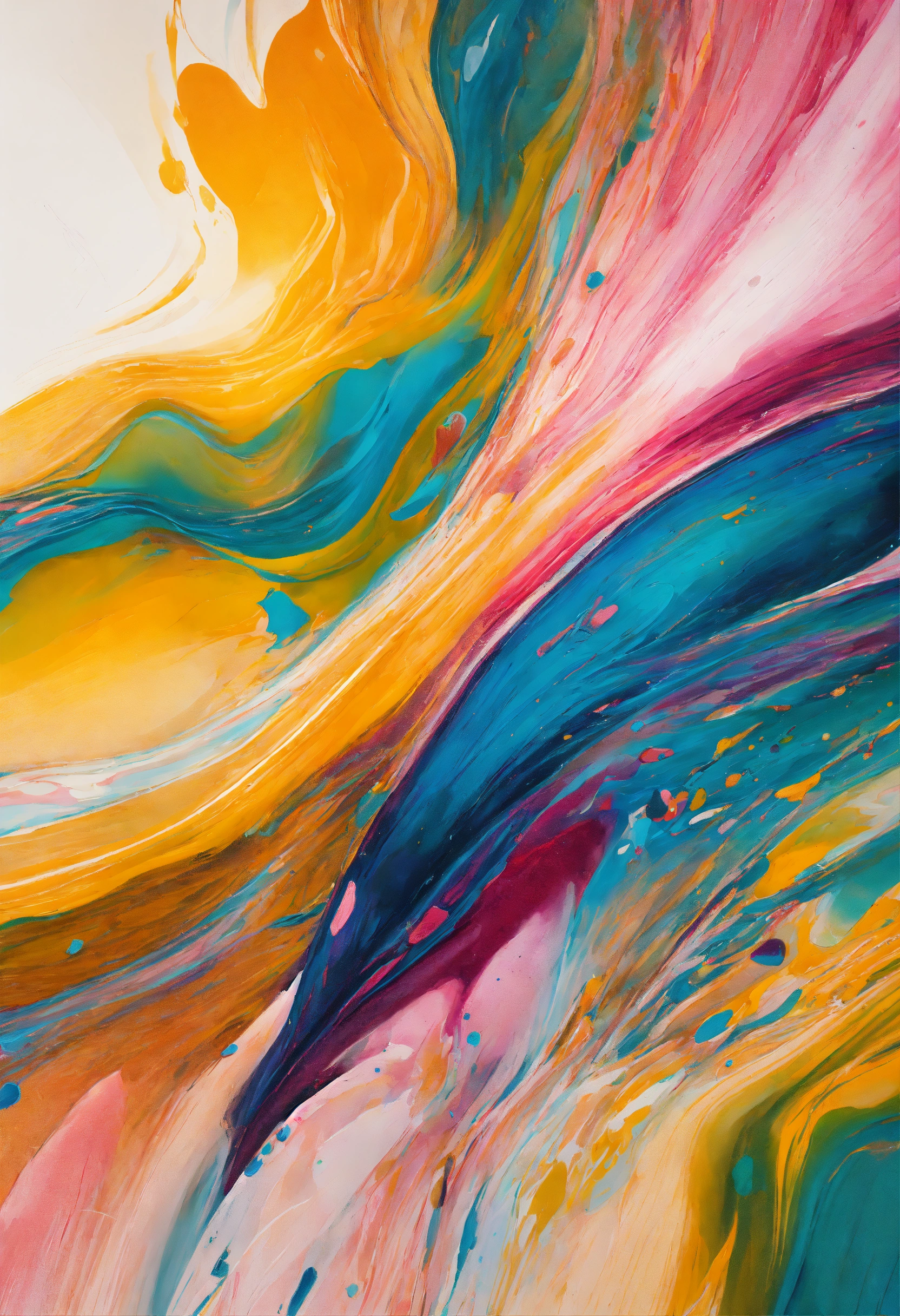 Lexica - An abstract painting on a white background , behance contest ...