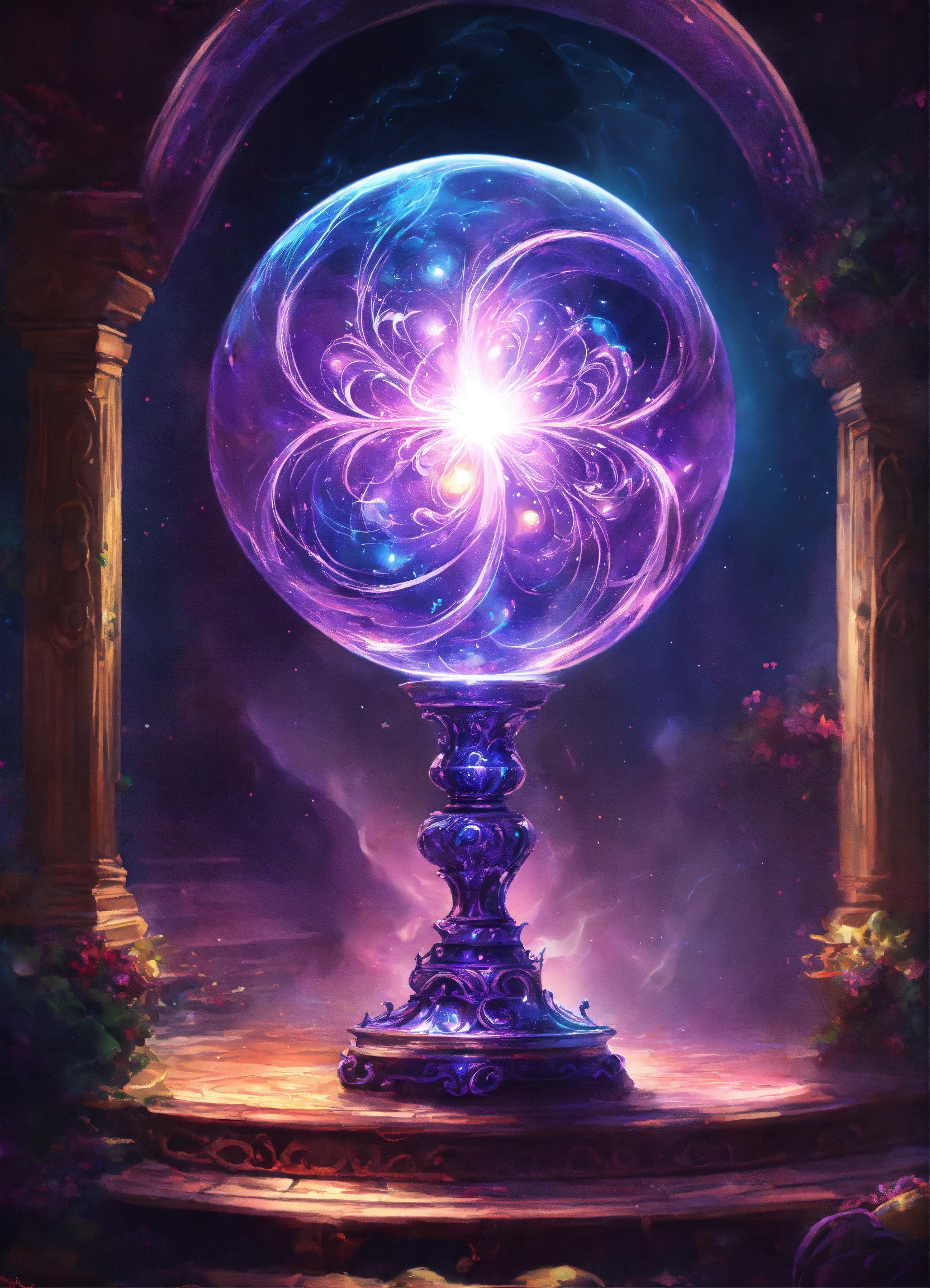 Lexica - Of blue and purple swirling within its depths. The orb ...