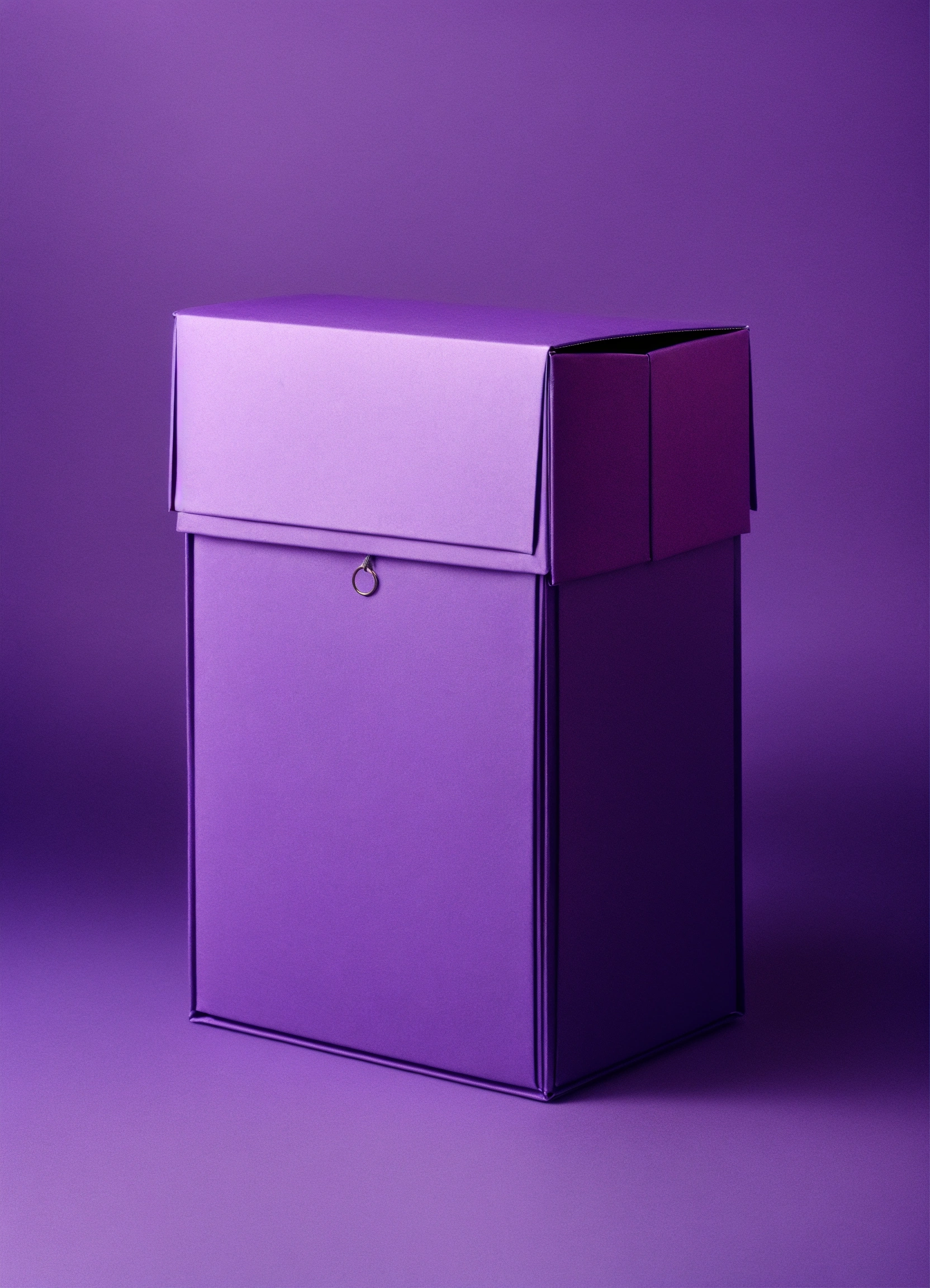 Lexica - Purple packaging box on a purple background.