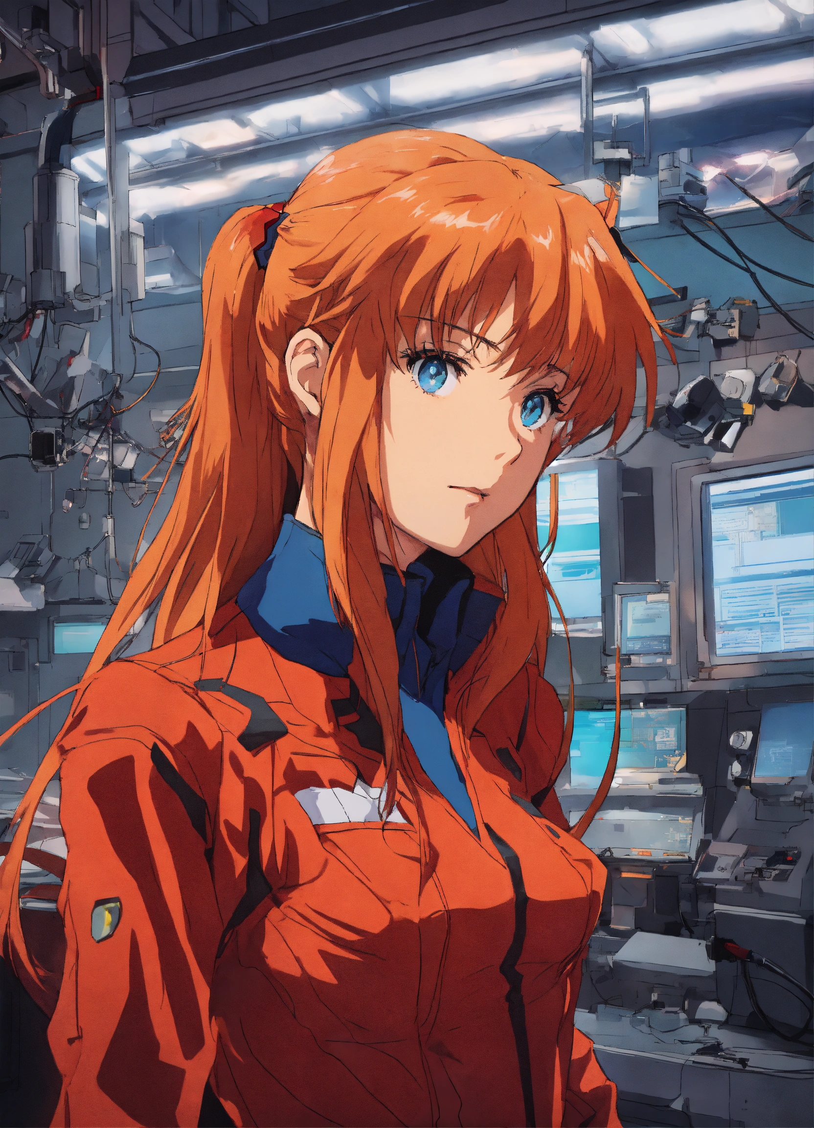 Lexica - Beautiful illustration of a stressed out Asuka Langley Soryu ...