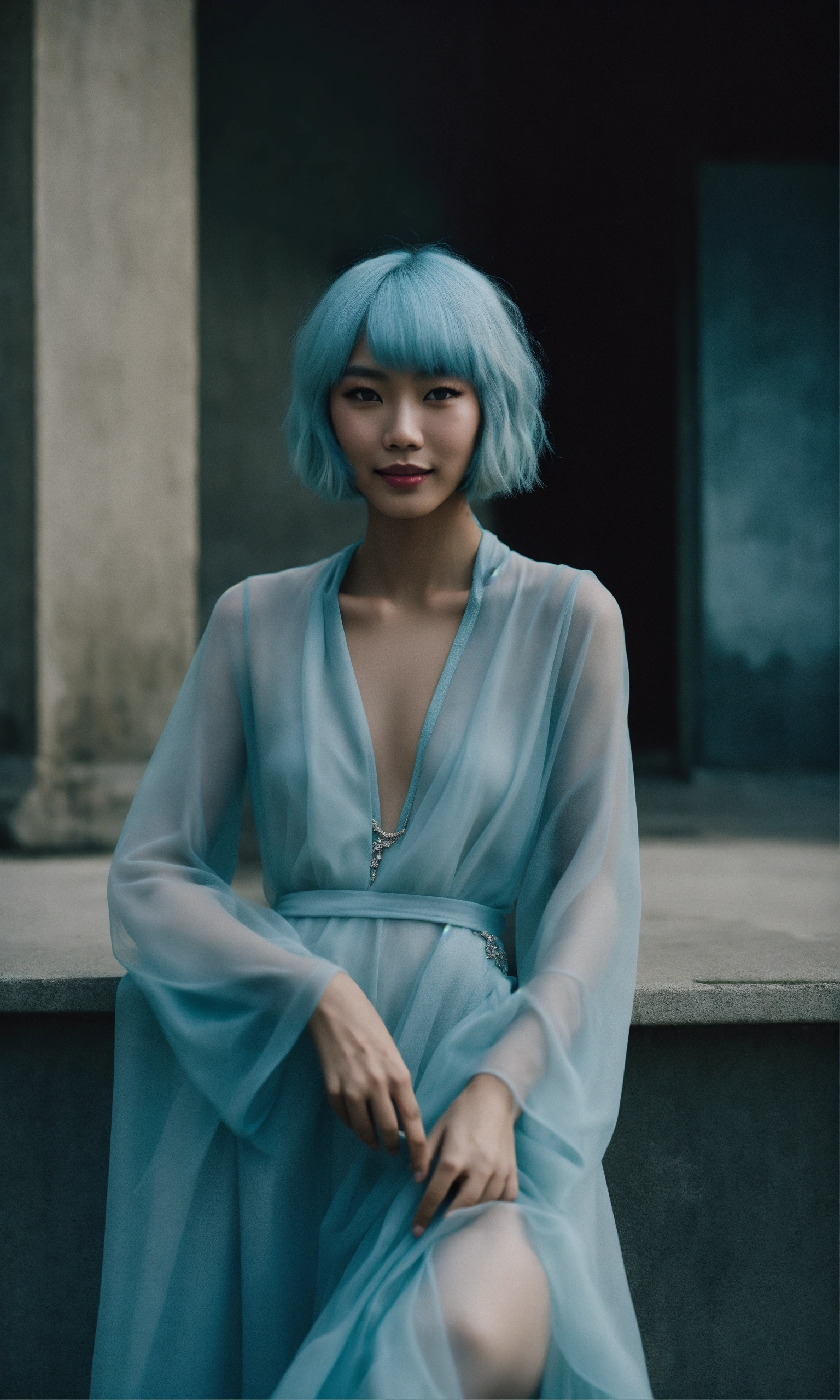 Lexica - Portrait of haute couture beautiful asian fashion model with ...