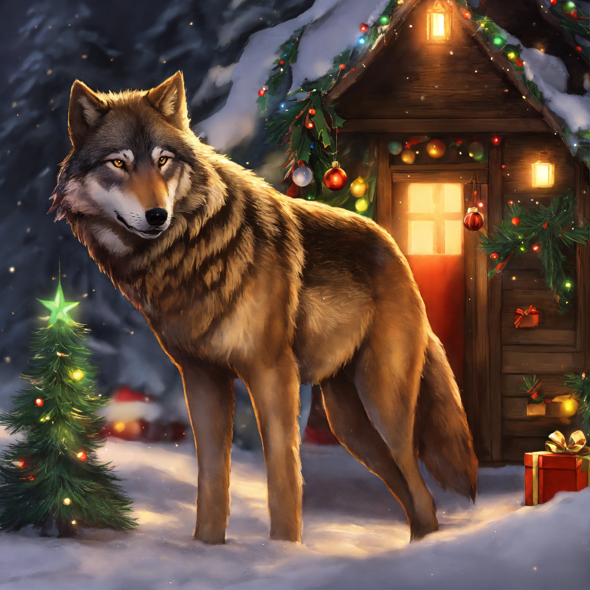 Lexica - Wolf Christmas