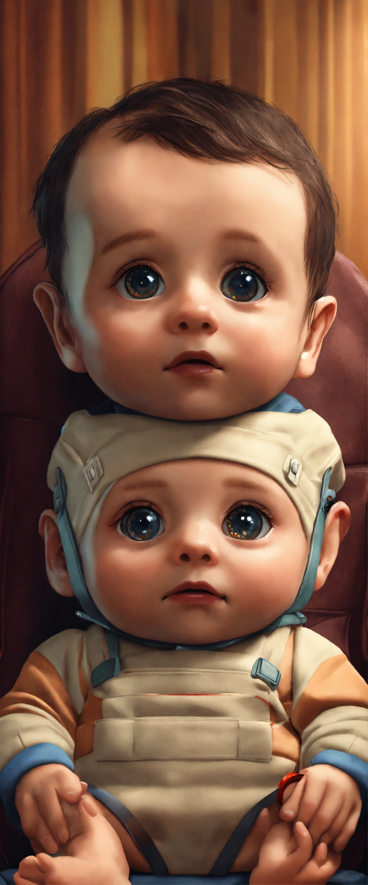 Lexica - Hannibal Lecter as a cute baby, cartoon effect, very big eyes ...