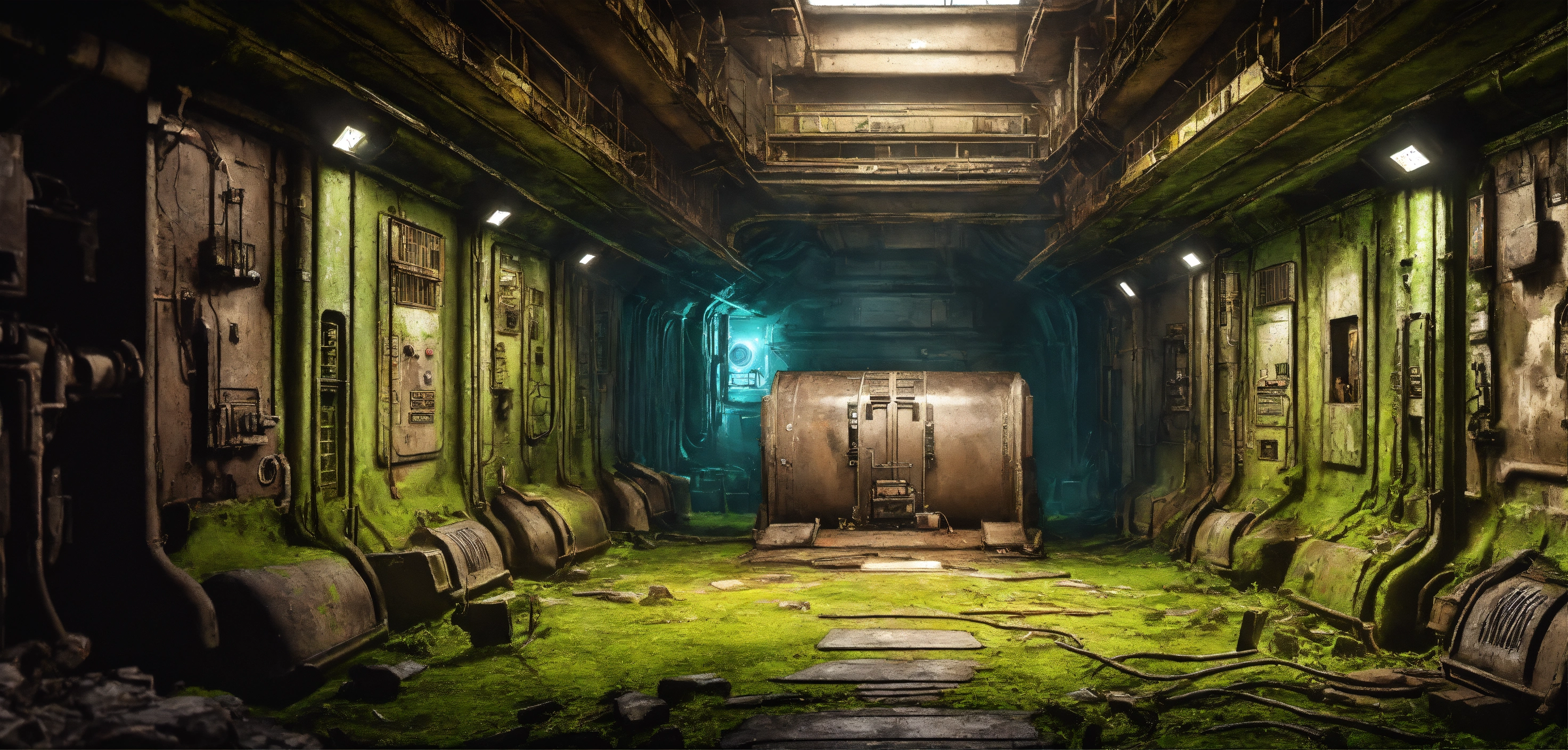 Lexica - Abandoned underground bunker in 1930, centred, high quality ...